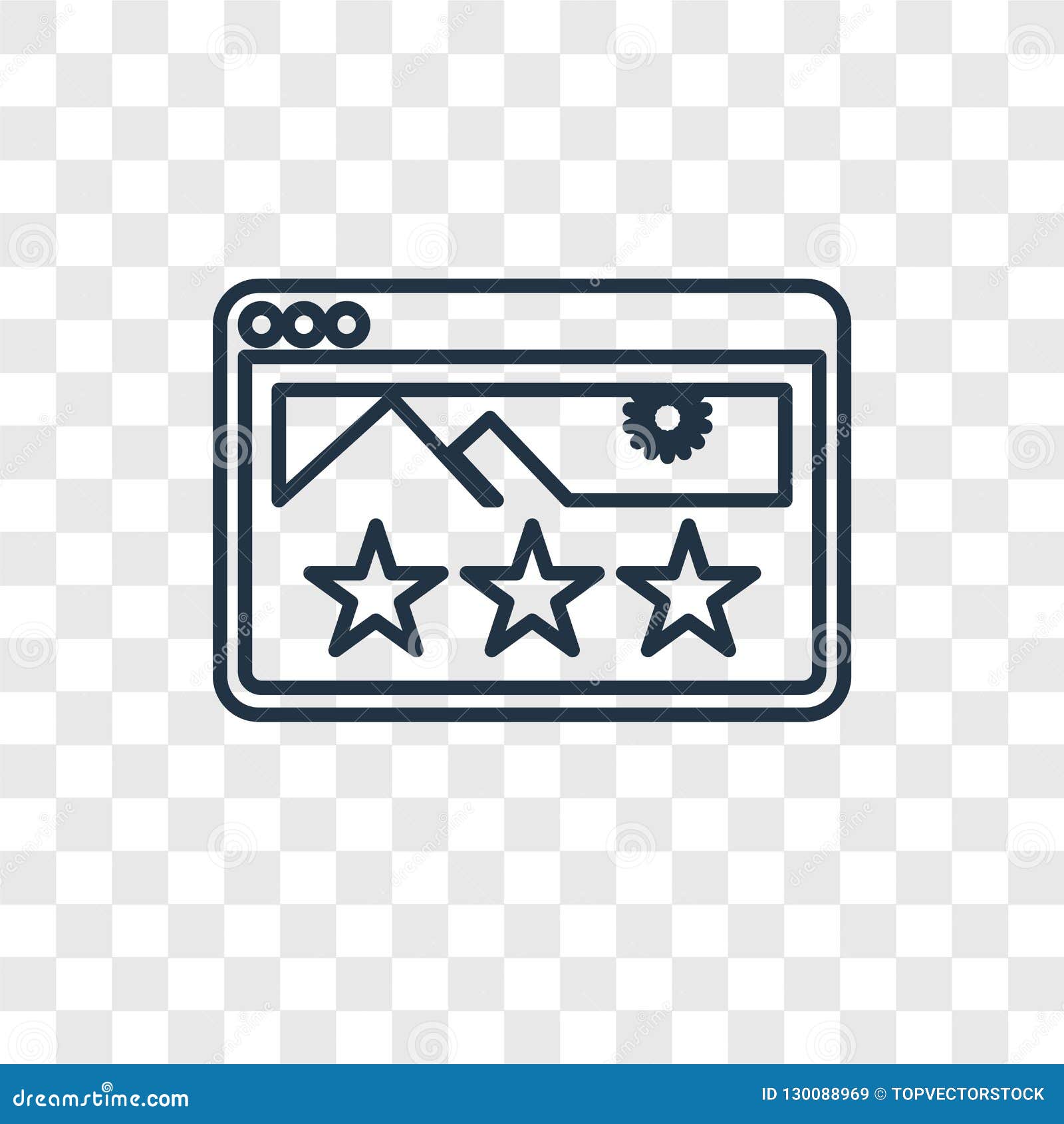Rating Concept Vector Linear Icon Isolated on Transparent Background ...