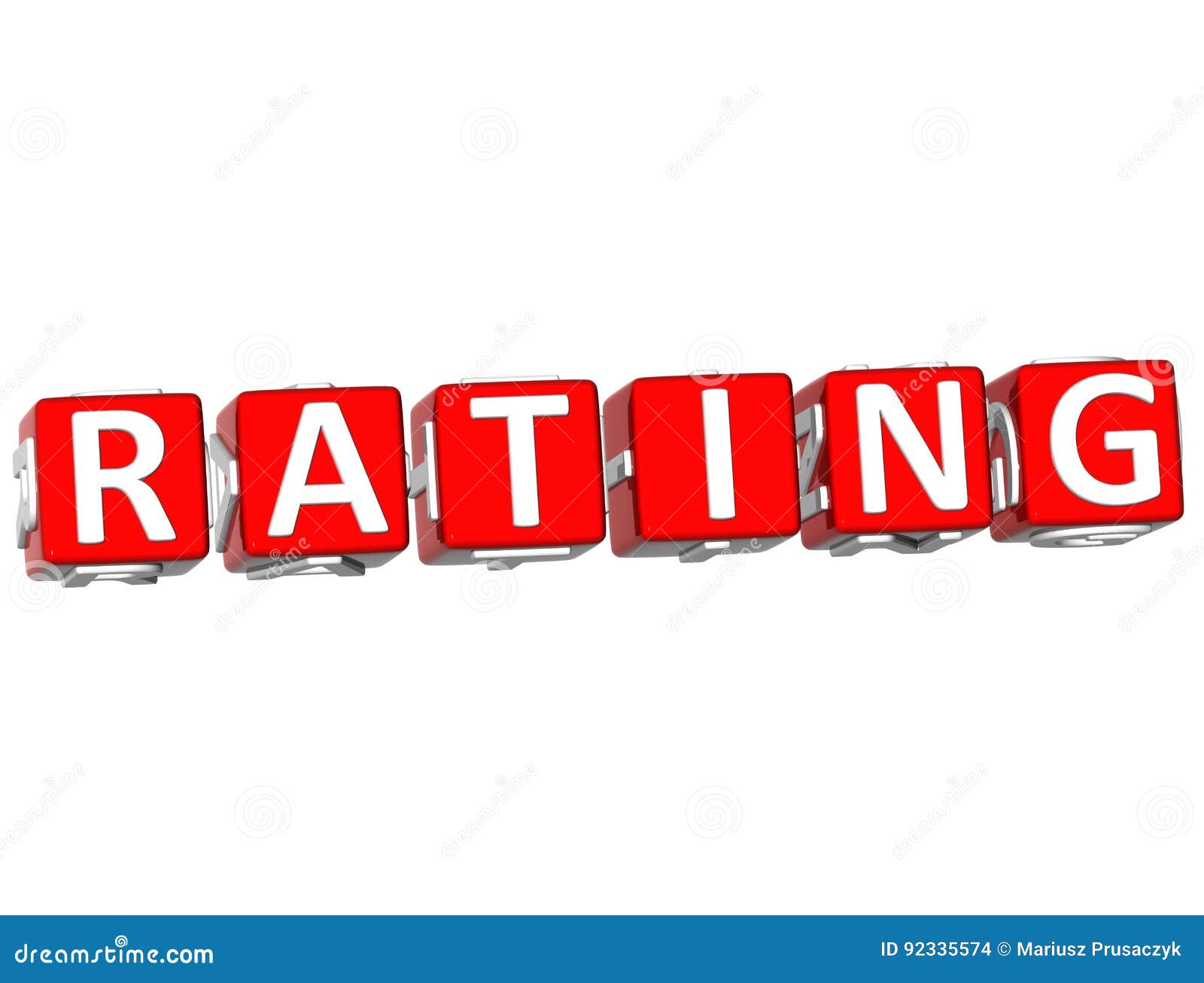 Rating Cube text stock illustration. Illustration of alphabet - 92335574