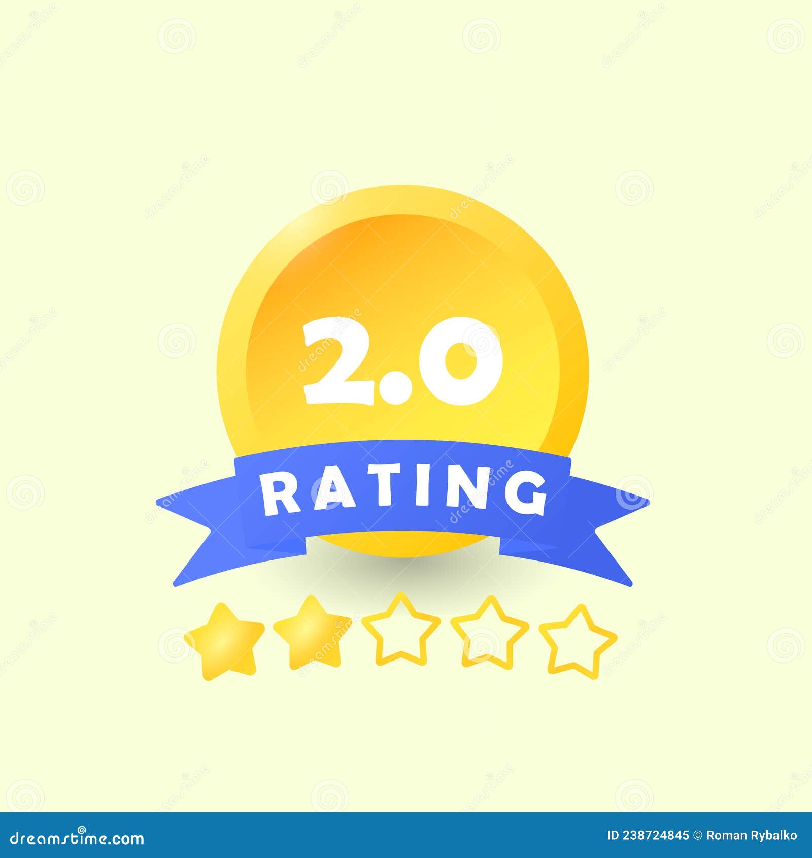 Rating Emblem for a Site or Application. Icon for Indicating Quality ...