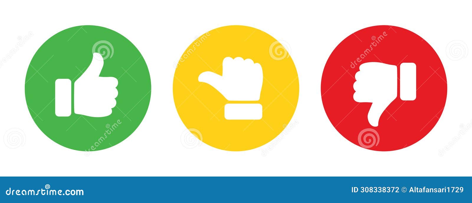 Rating and Feedback Scale with Like, Dislike and Average Symbol Colour ...