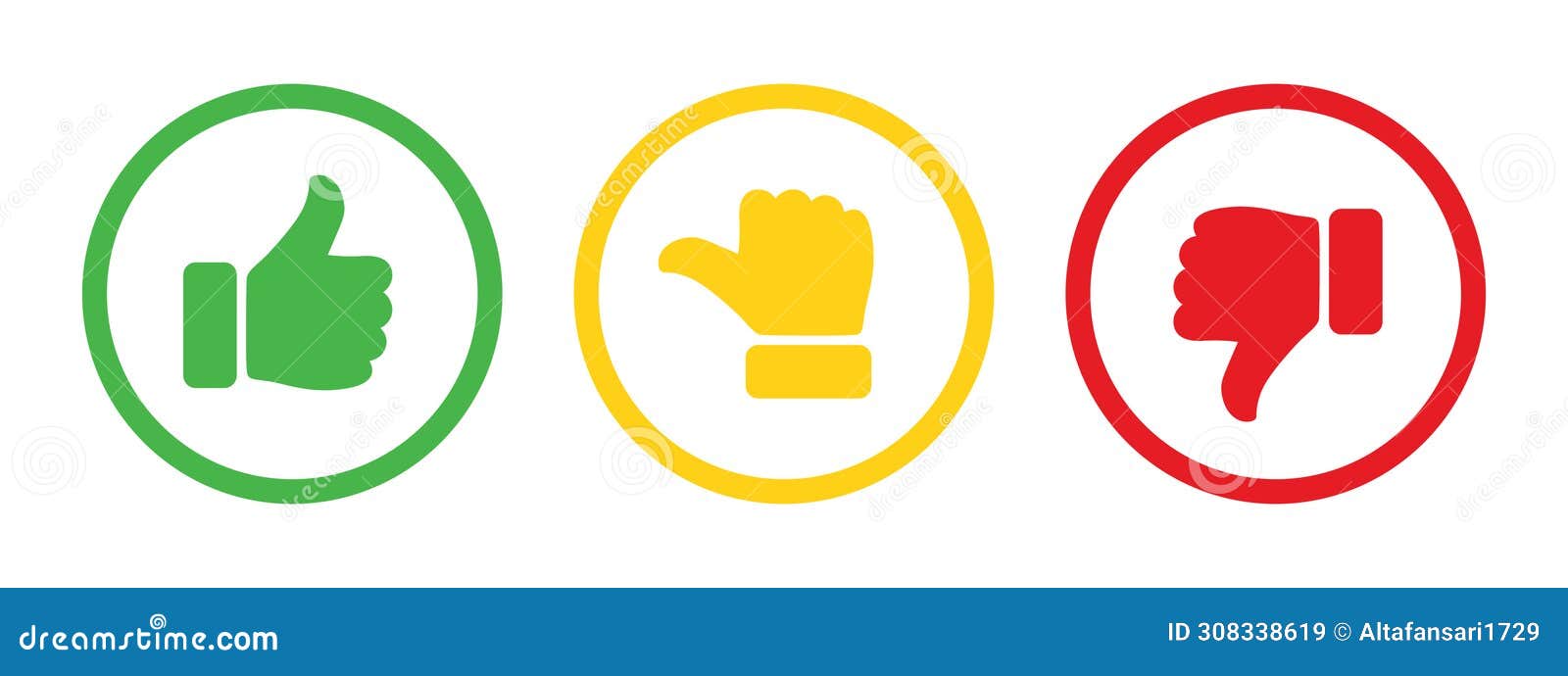 Rating and Feedback Scale with Like, Dislike and Average Symbol Colour ...