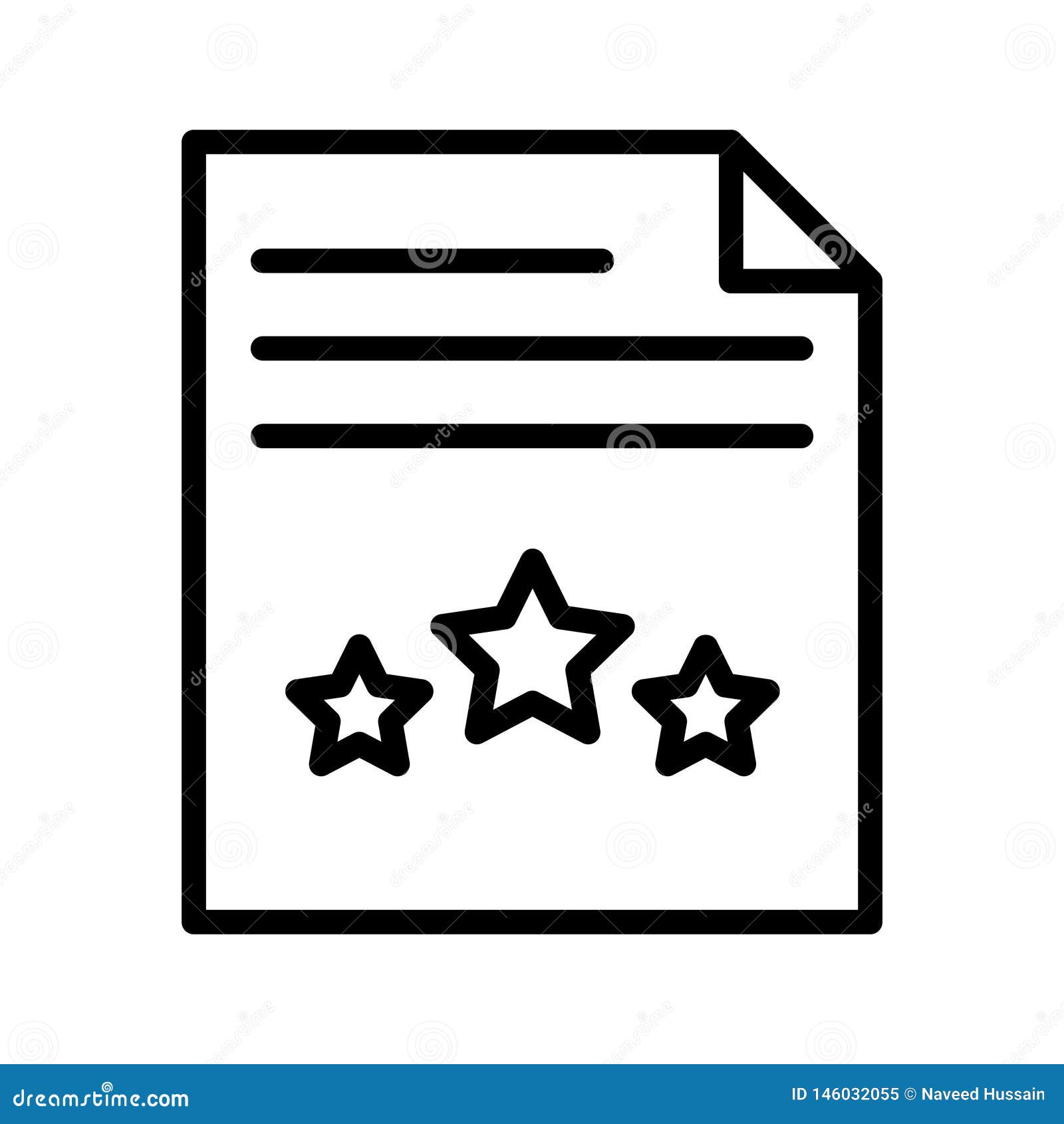 Rating File Thin Line Vector Icon Stock Vector - Illustration of ...