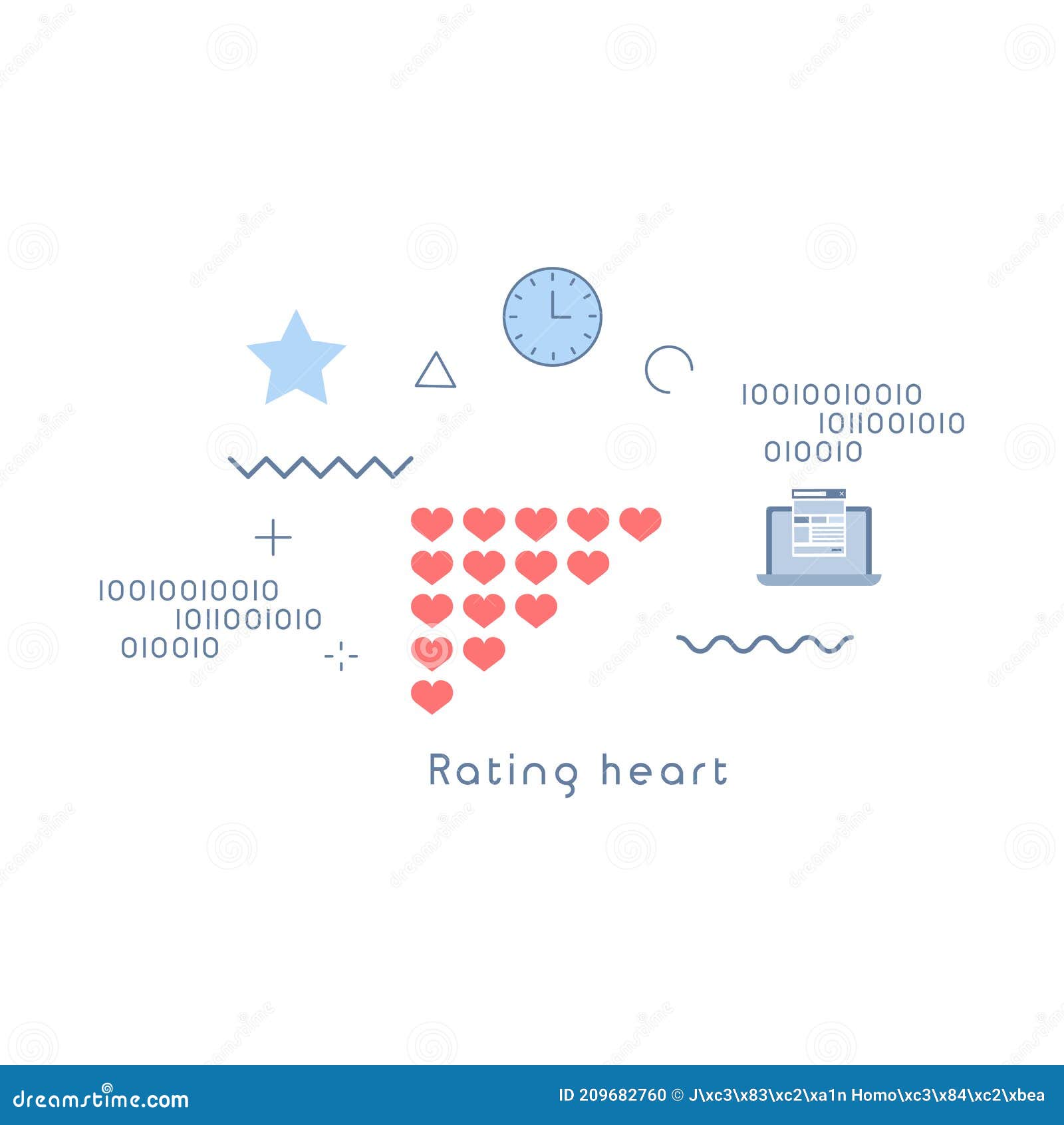 Rating Heart Concepts. Vector Illustration Stock Vector - Illustration ...