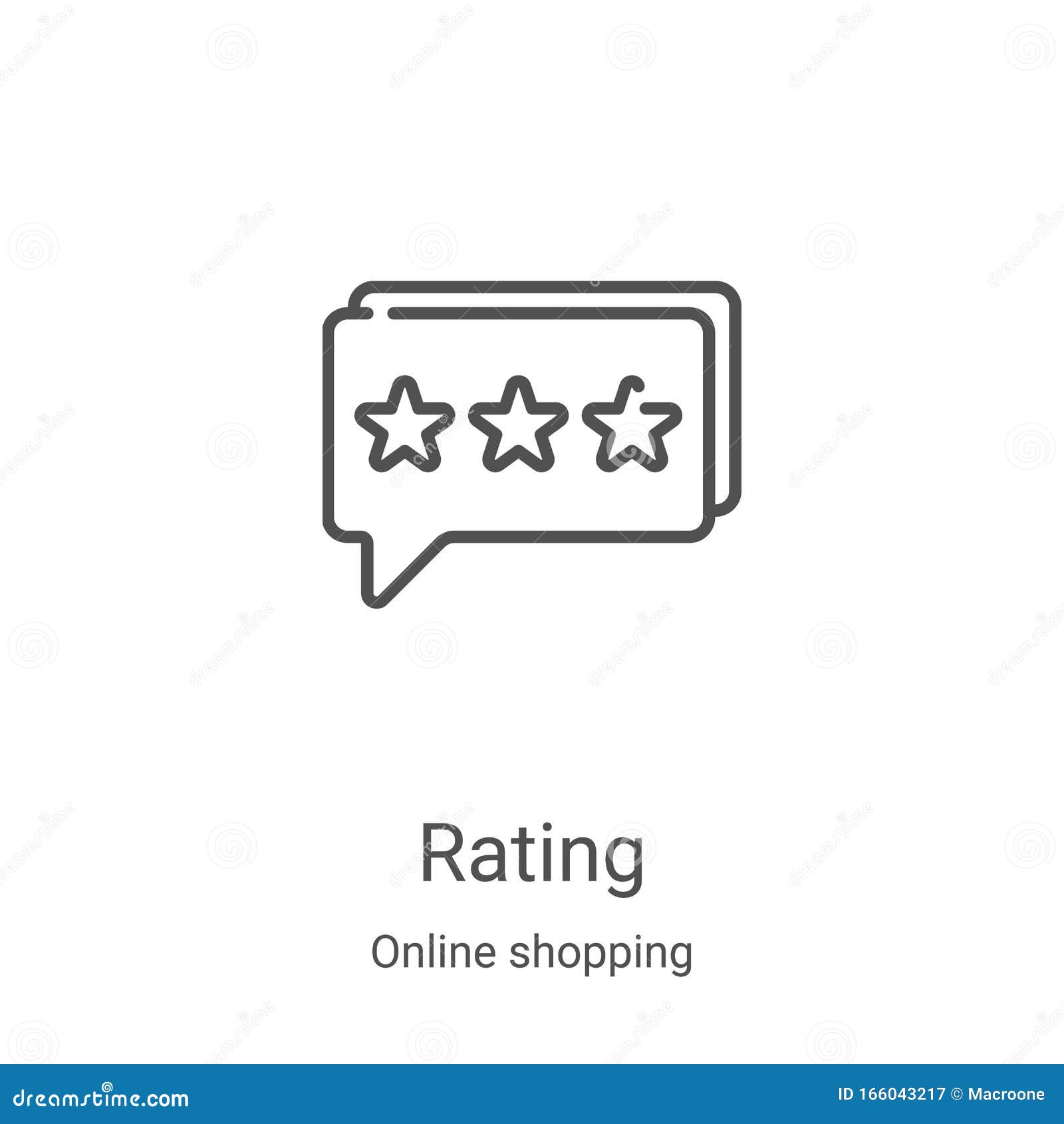 Rating Icon Vector from Online Shopping Collection. Thin Line Rating ...
