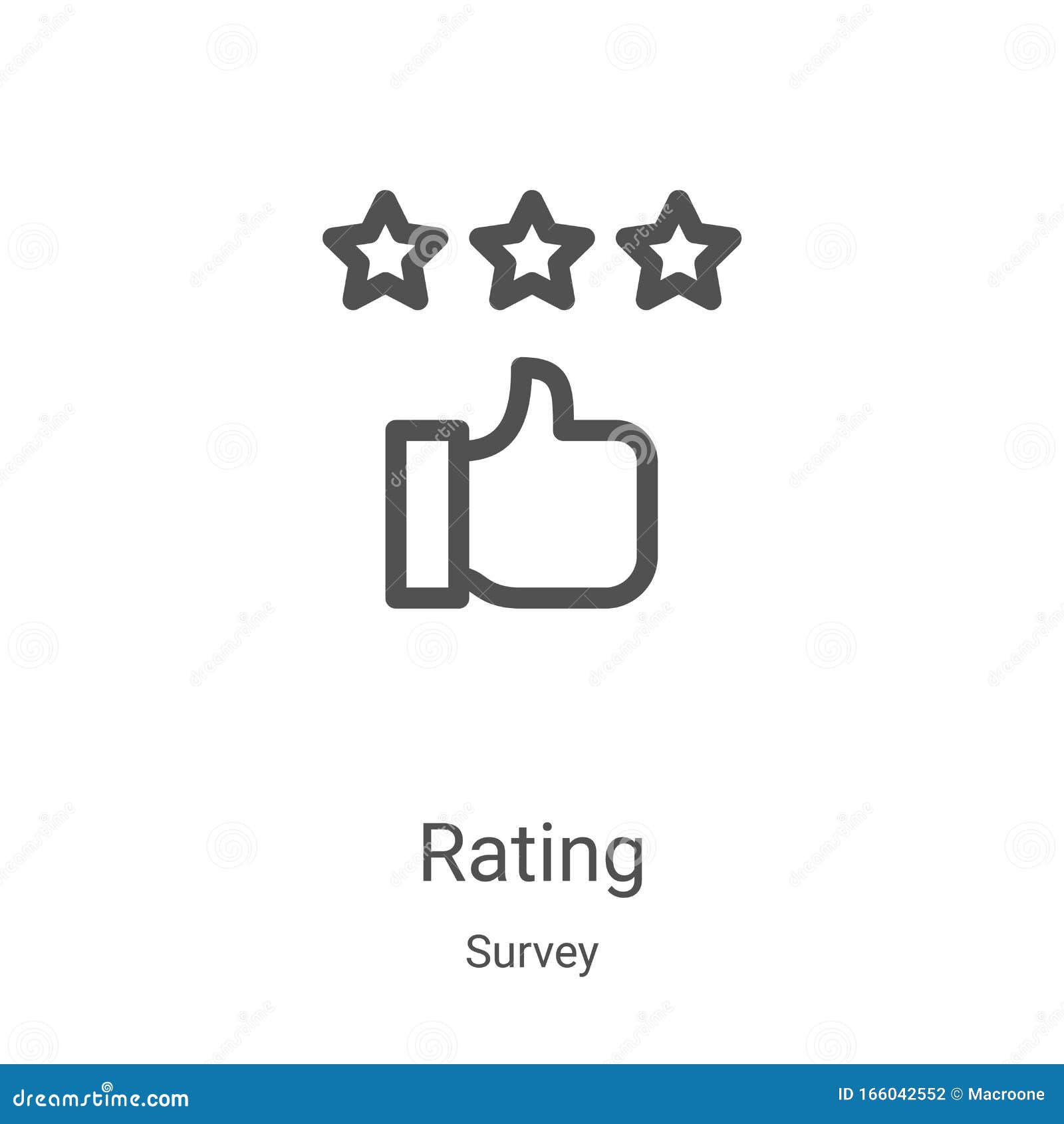 Rating Icon Vector from Survey Collection. Thin Line Rating Outline ...