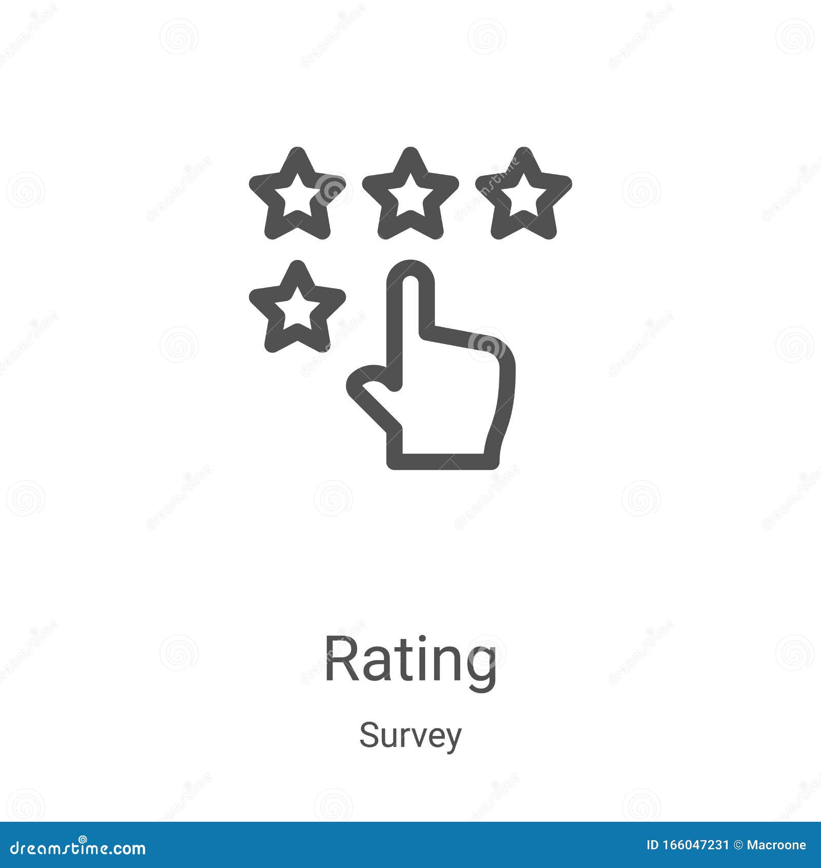 Rating Icon Vector from Survey Collection. Thin Line Rating Outline ...