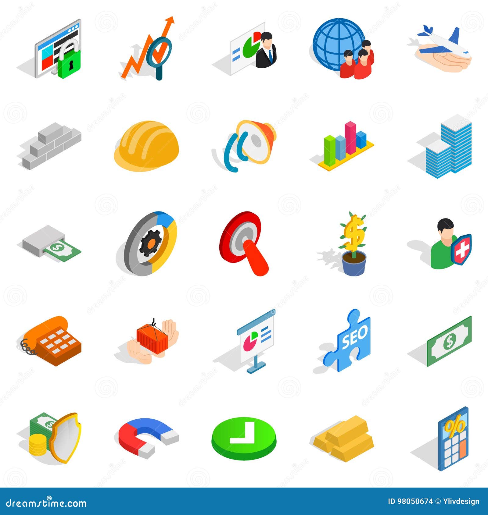 Rating Icons Set, Isometric Style Stock Vector - Illustration of ...