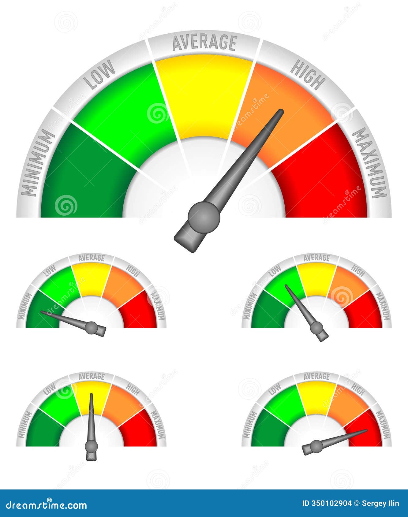 Rating Meter. Dashboard Level Scale Icon Stock Illustration ...