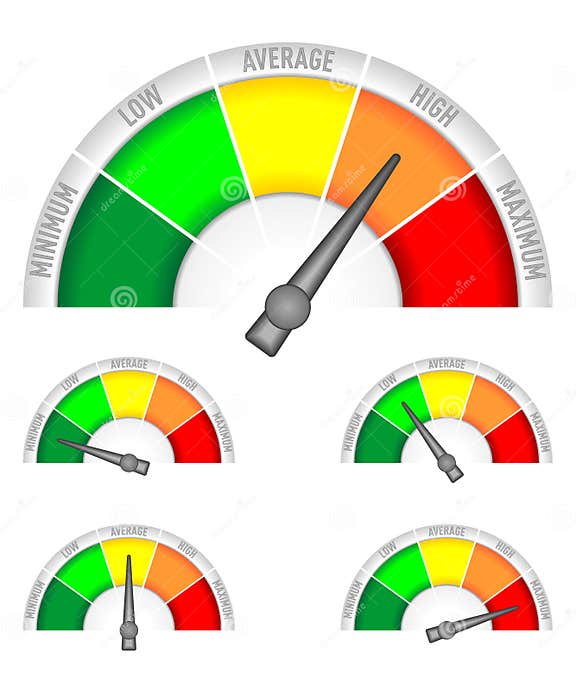 Rating Meter. Dashboard Level Scale Icon Stock Illustration ...