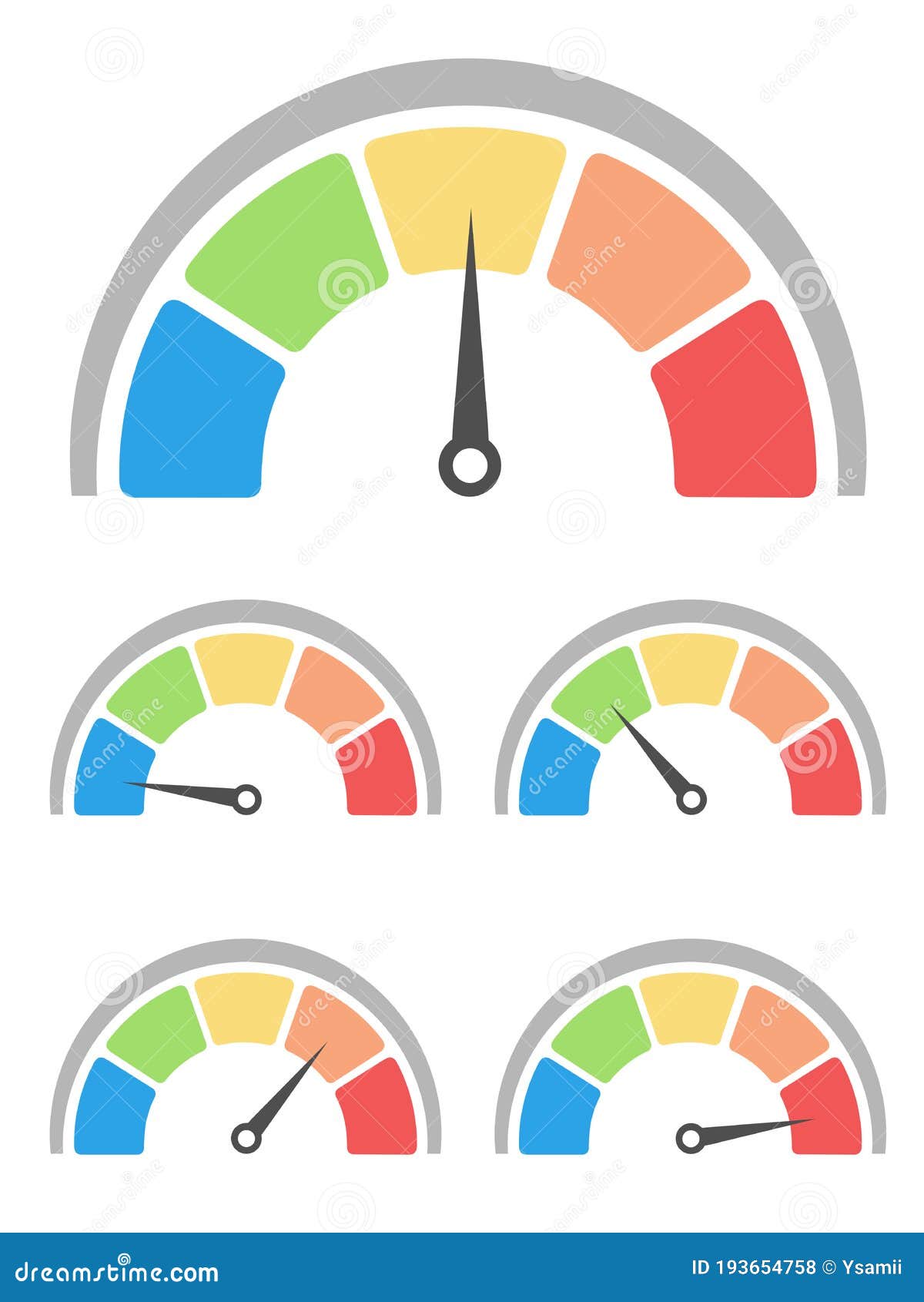 Rating Meter Set Vector Illustration Stock Vector - Illustration of ...