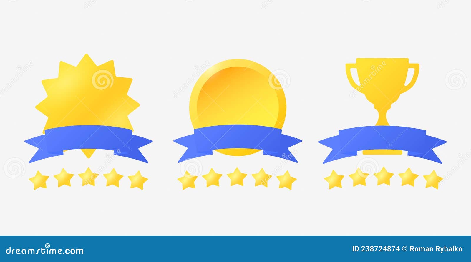 Quality Stars Rating. Customer Review With Gold Star Icon. 5 Stars ...