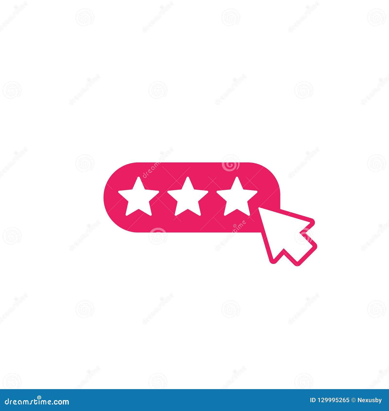 Rating, Ranking Icon with Cursor Stock Vector - Illustration of mark ...