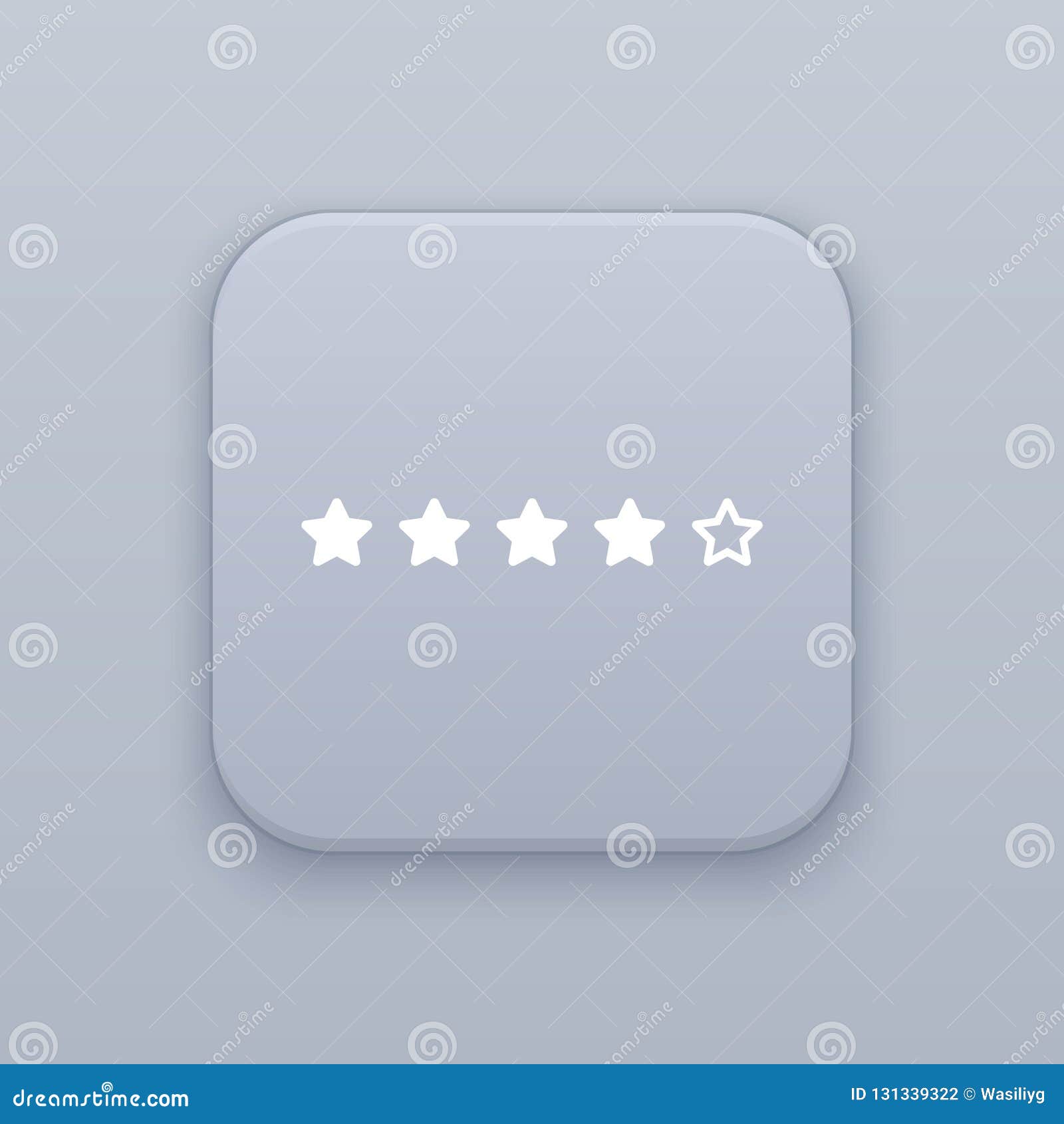 Rating, Star Button, Best Vector Stock Vector - Illustration of flat ...