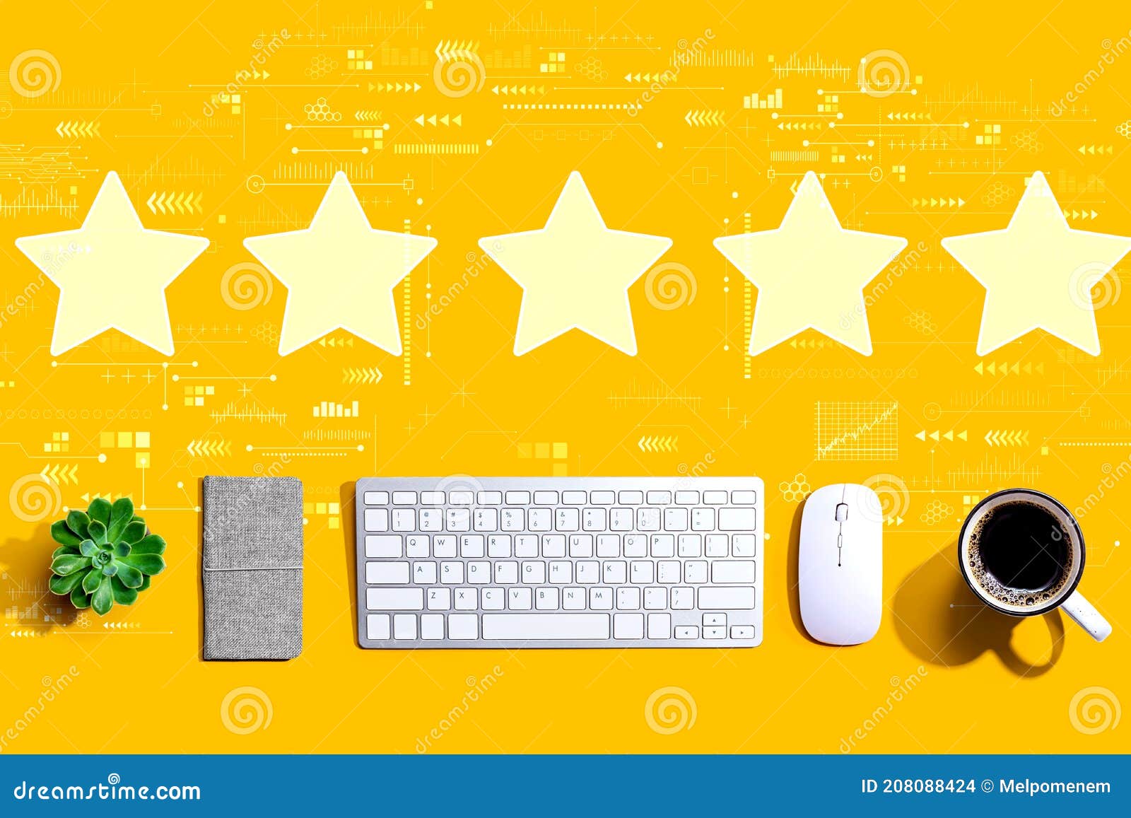 Rating Star Concept with a Computer Keyboard Stock Photo - Image of ...