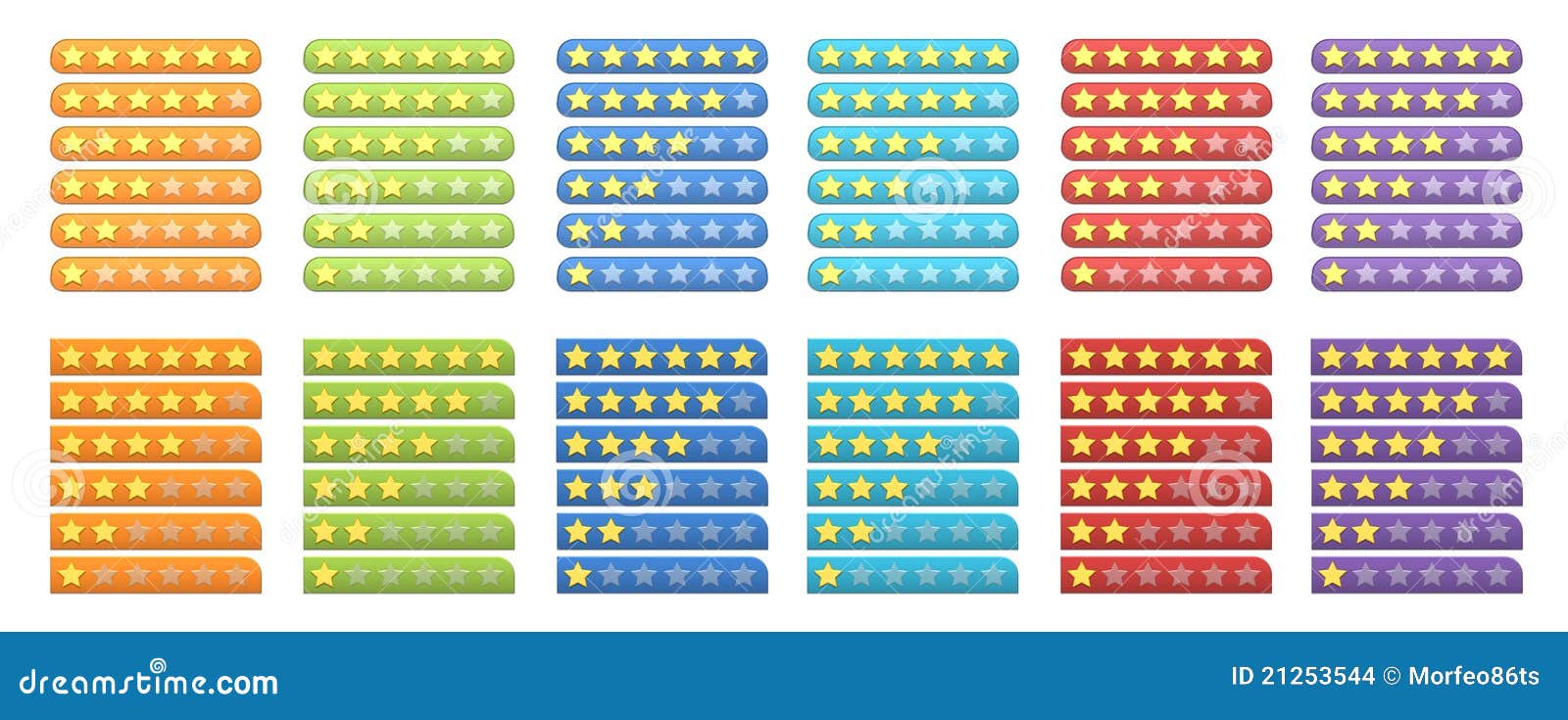 Rating stars stock illustration. Illustration of gradient - 21253544