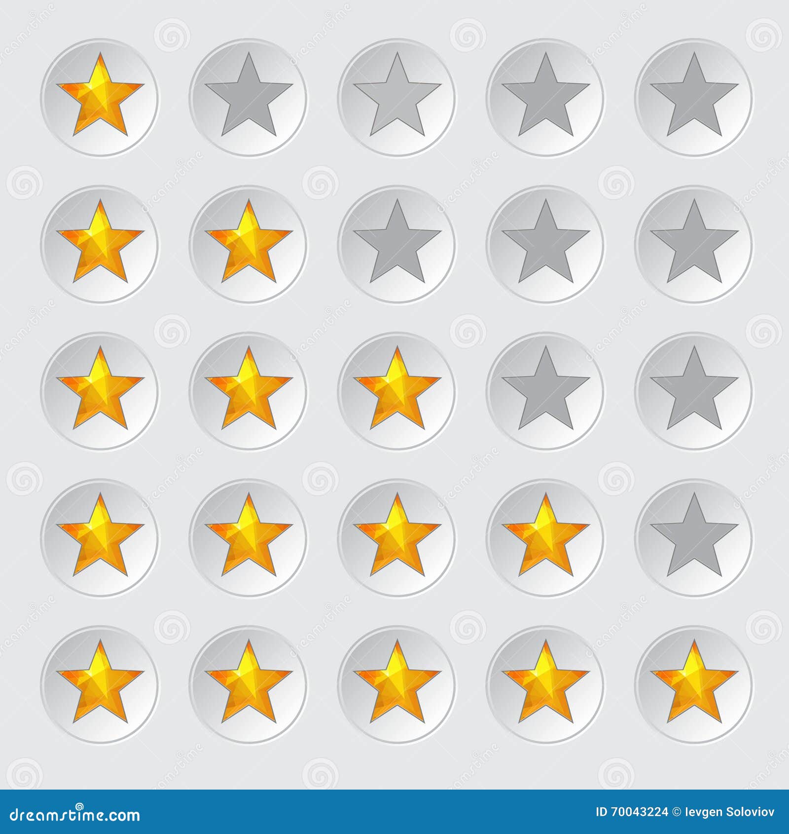 Rating stars in circles stock vector. Illustration of confidence - 70043224