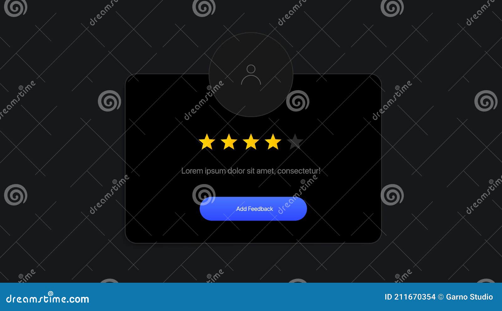 Comment Form with Rating Stars UI Interface Stock Vector - Illustration ...