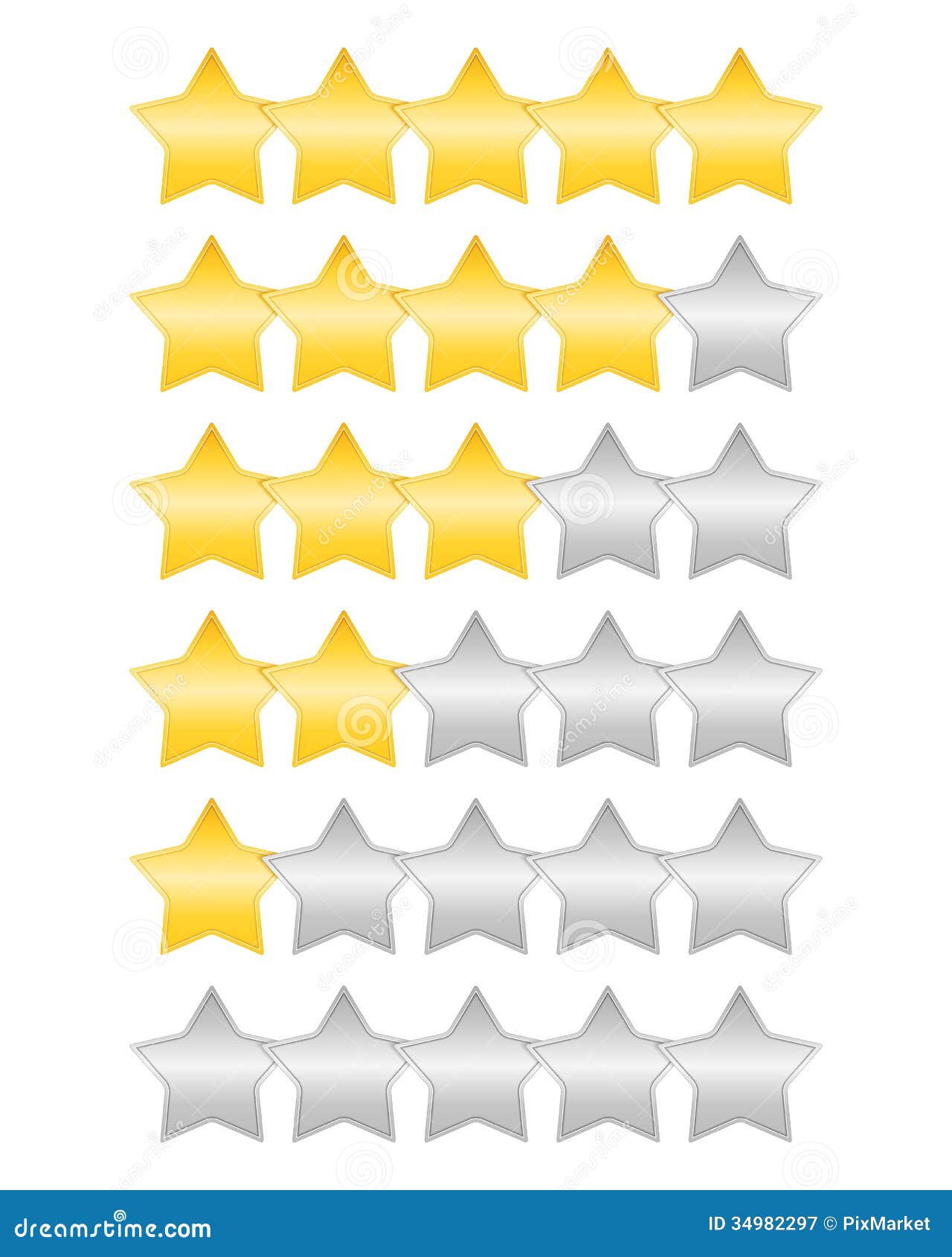 Rating Stars stock vector. Illustration of shadow, ranking - 34982297