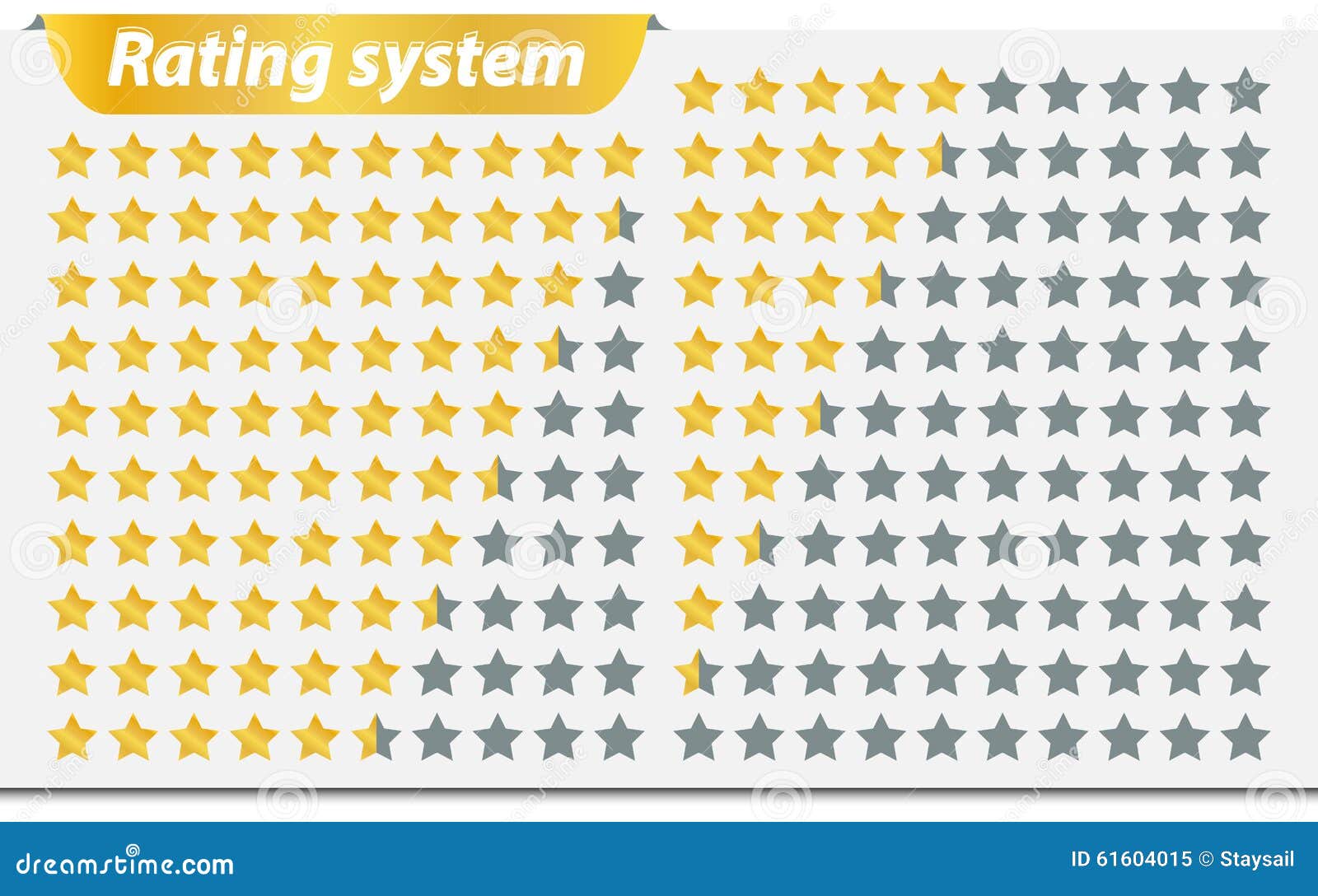 Rating stars stock vector. Illustration of classify, asterisk - 61604015