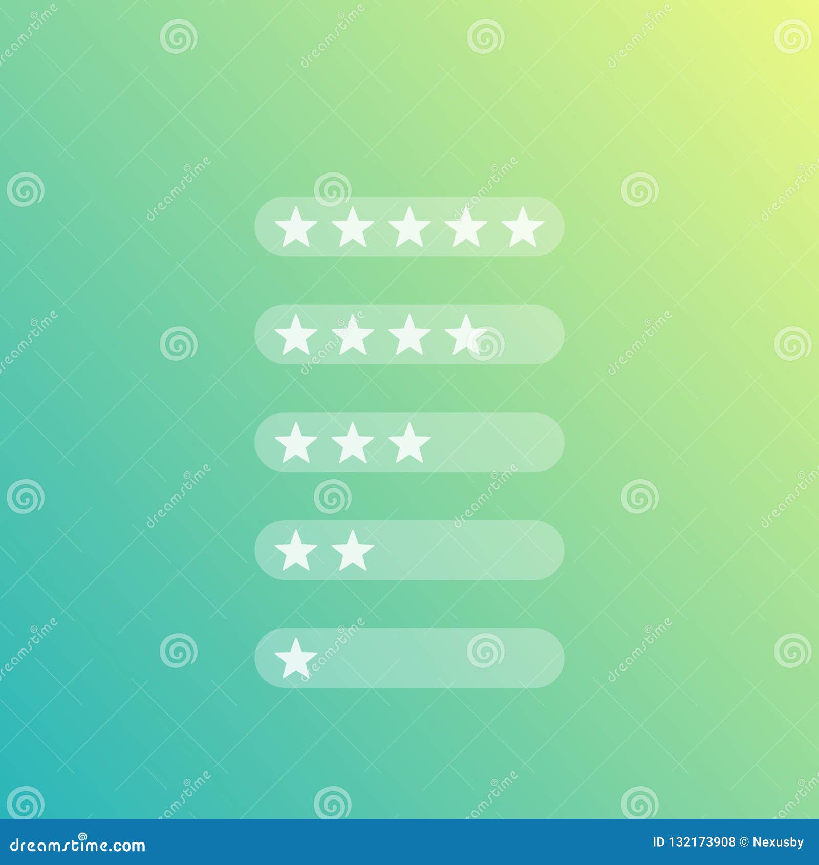 Rating stars vector stock vector. Illustration of feedback - 132173908