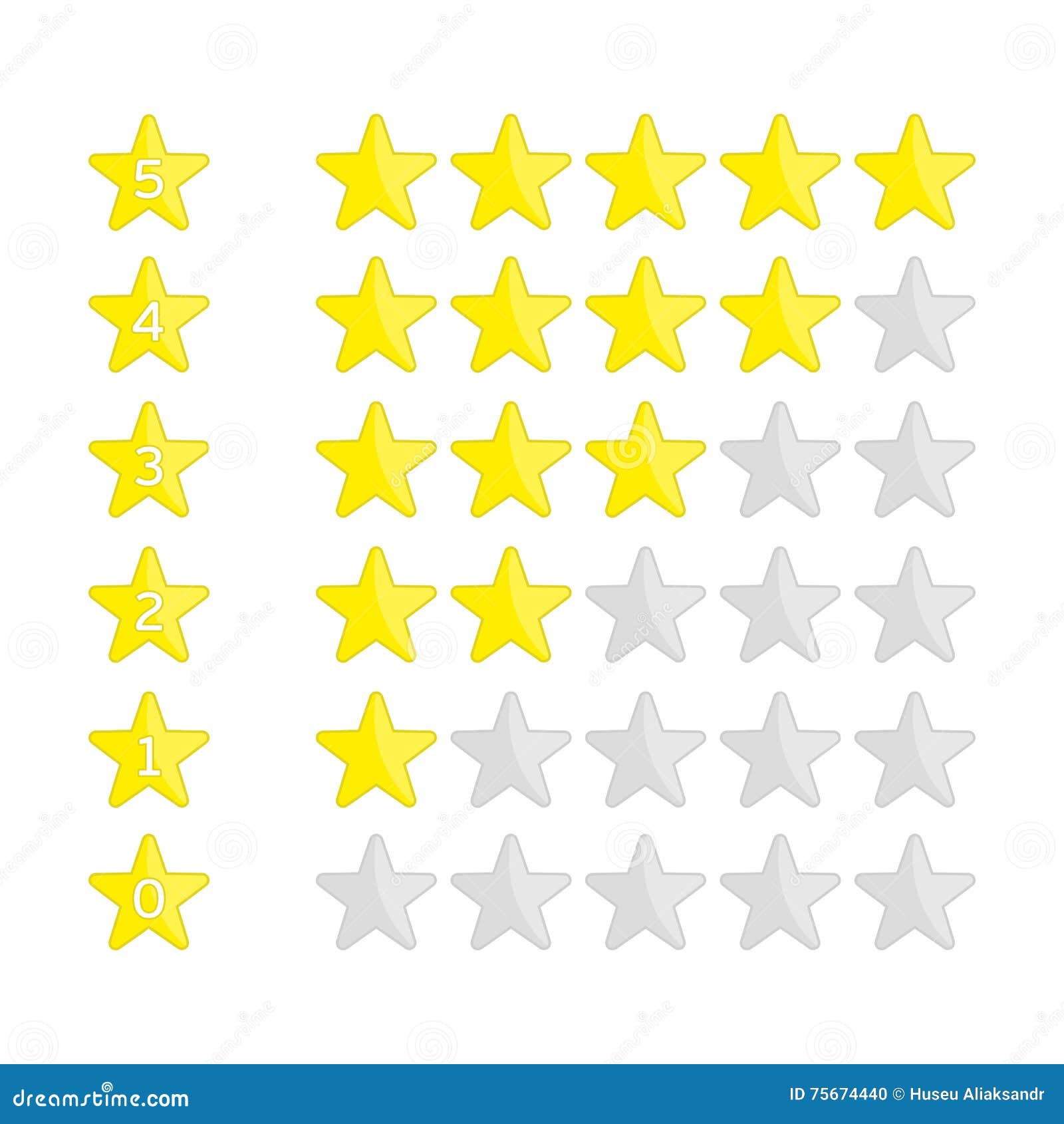 Rating Stars Vector Navigation Stock Vector - Illustration of rate ...