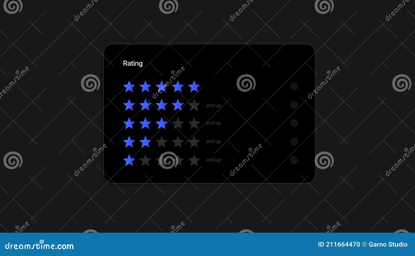 Rating Stars Widget UI Interface Template Stock Vector - Illustration ...