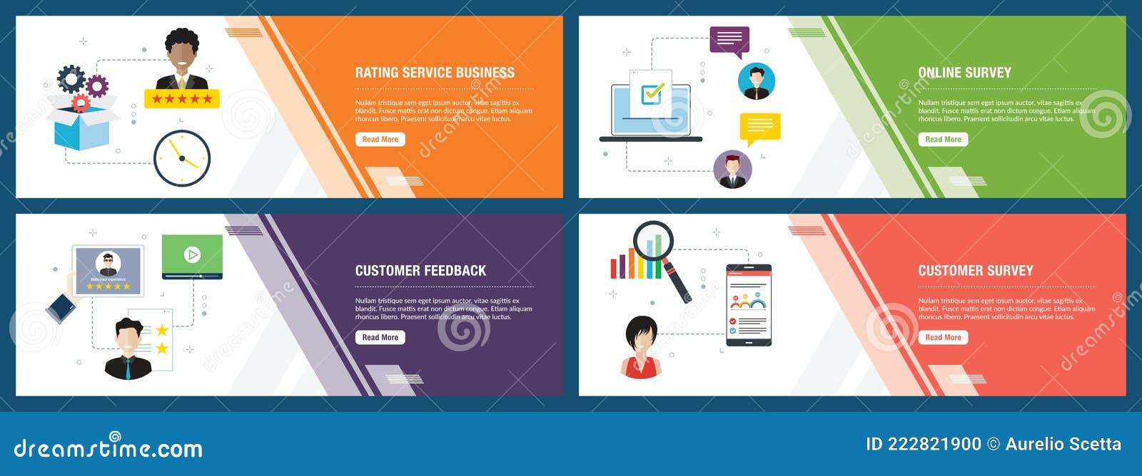 Rating System, Feedback and Qualification Stock Vector - Illustration ...