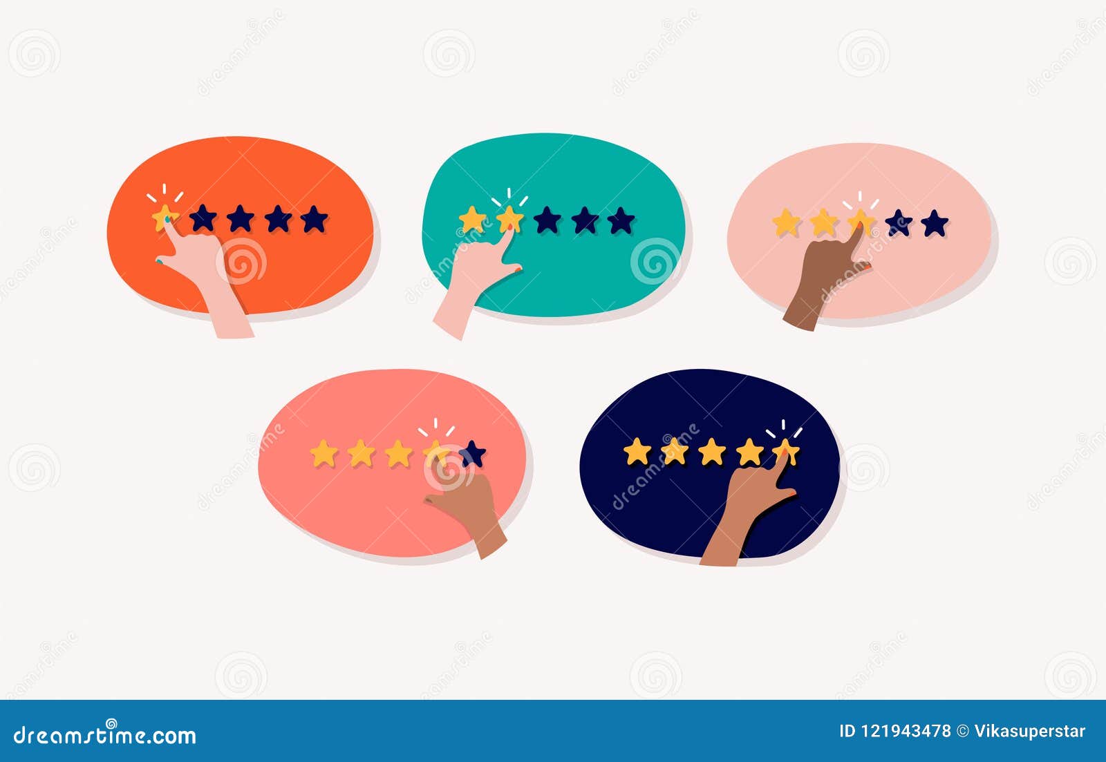 Rating Illustration . Five Stars Rate with Hand Sign Stock Vector ... Rating Illustration . Five Stars Rate with Hand Sign Stock Vector ...