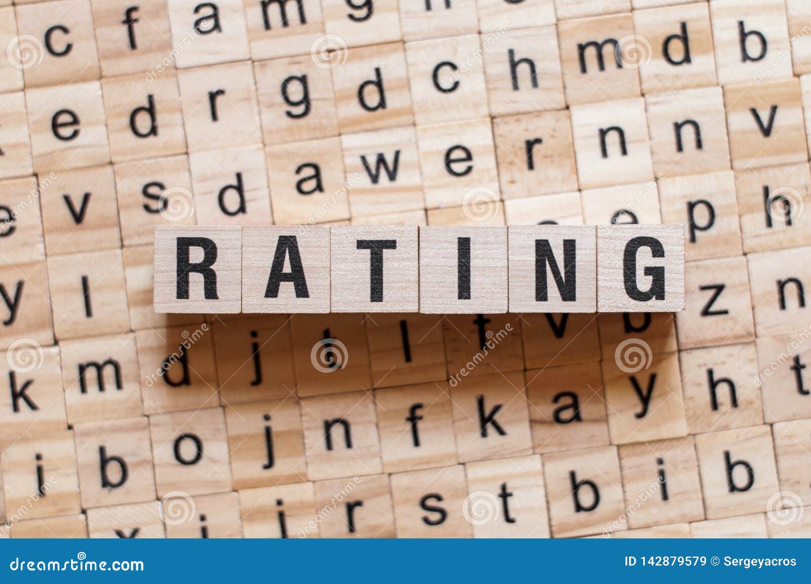 Rating word concept stock image. Image of isolated, quality - 142879579