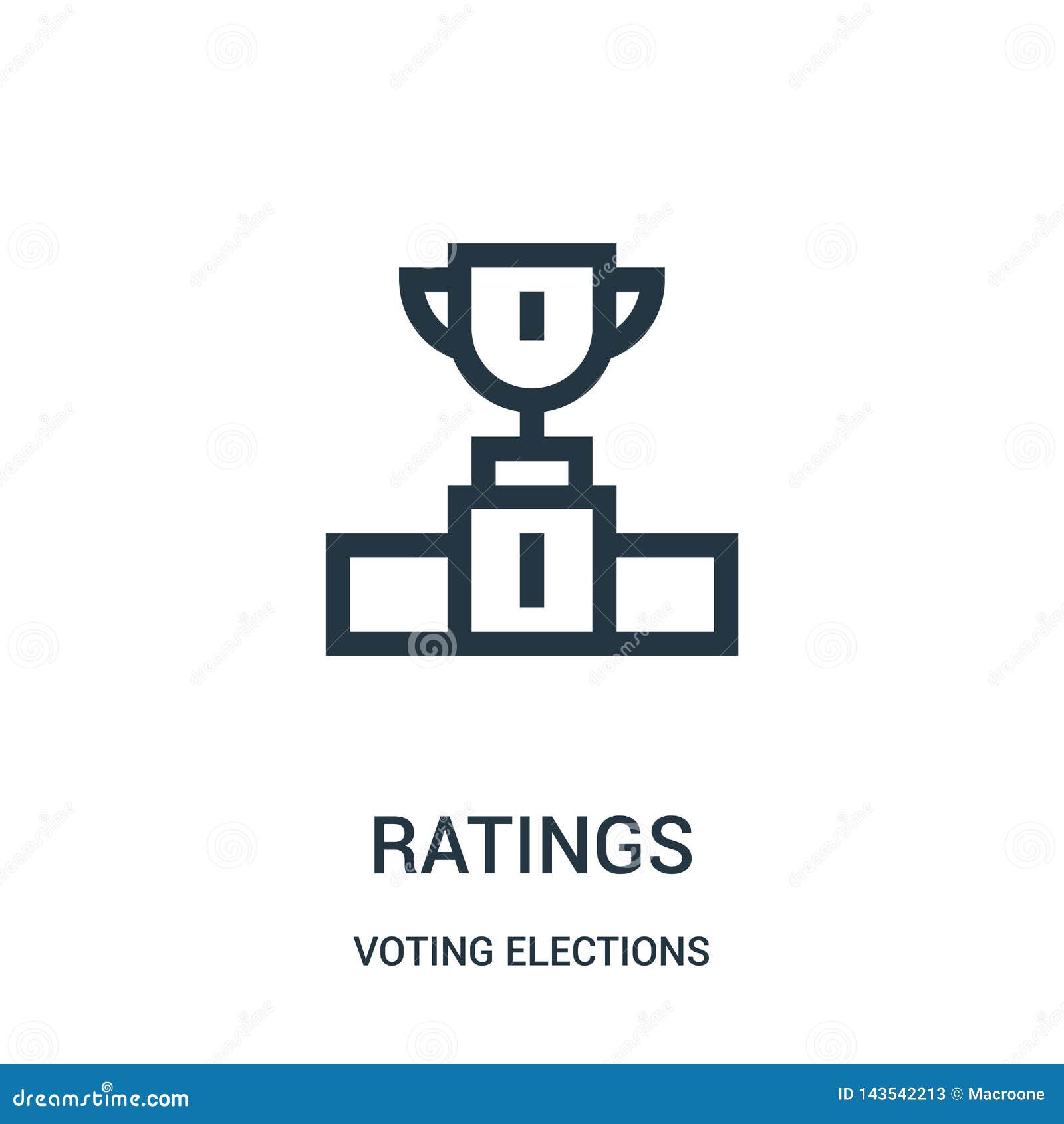 Ratings Icon Vector from Voting Elections Collection. Thin Line Ratings ...