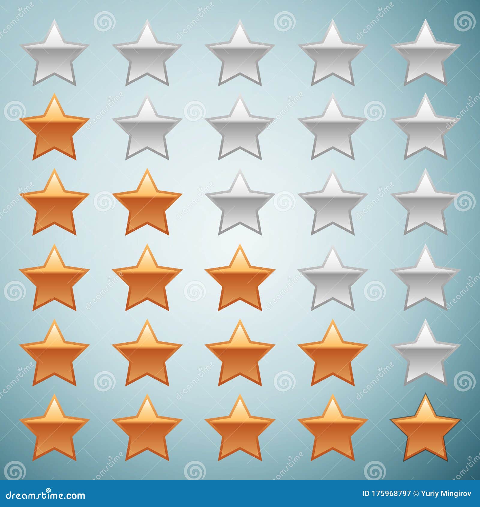 Ratings Stars on Grey Background Stock Vector - Illustration of graphic ...