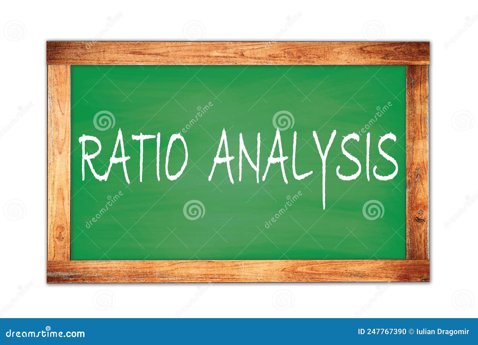 RATIO ANALYSIS Text Written on Green School Board Stock Illustration ...
