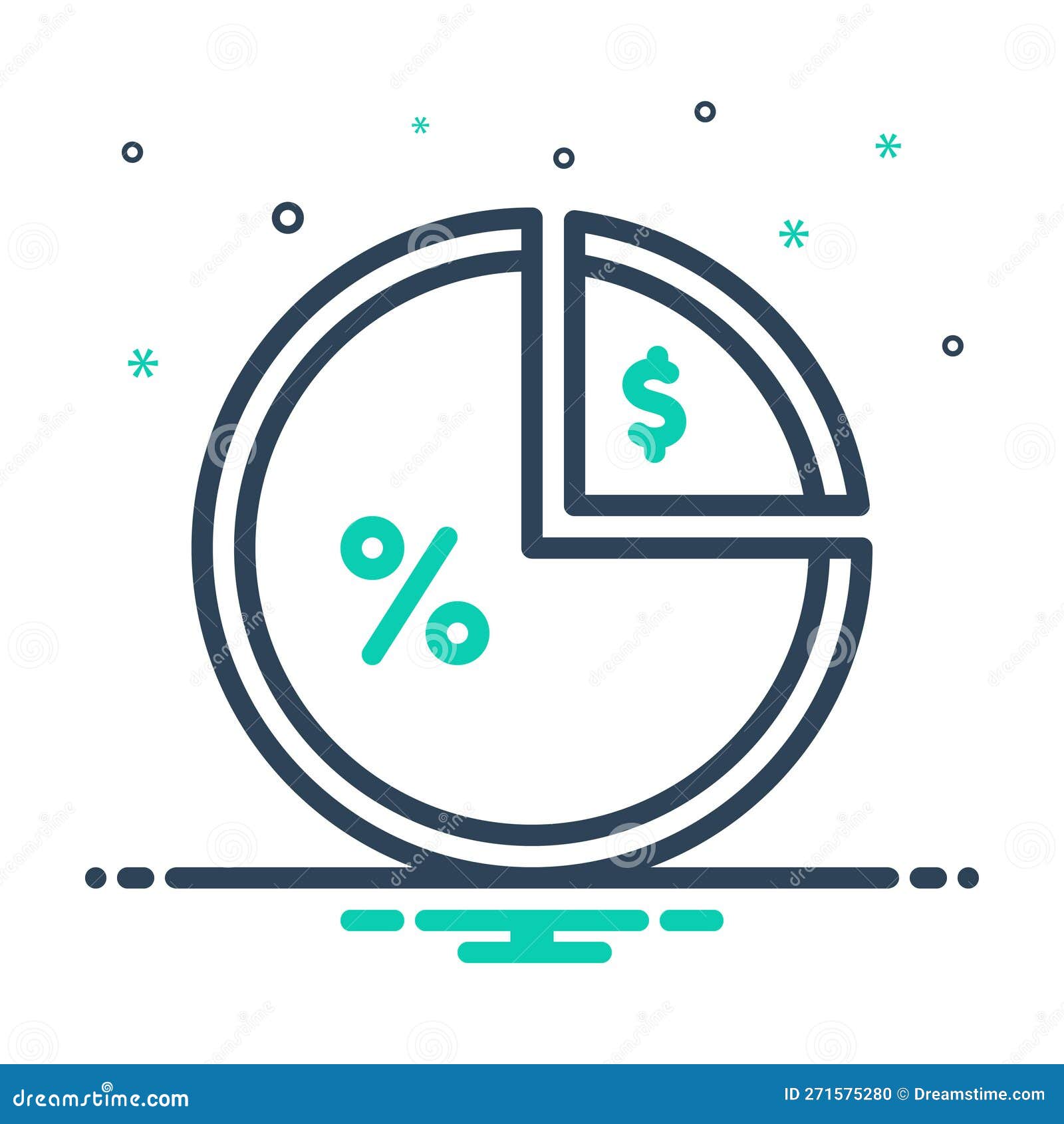 Mix Icon for Ratio, Proportion and Percentage Stock Vector ...