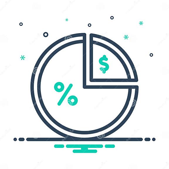 Mix Icon for Ratio, Proportion and Percentage Stock Vector ...
