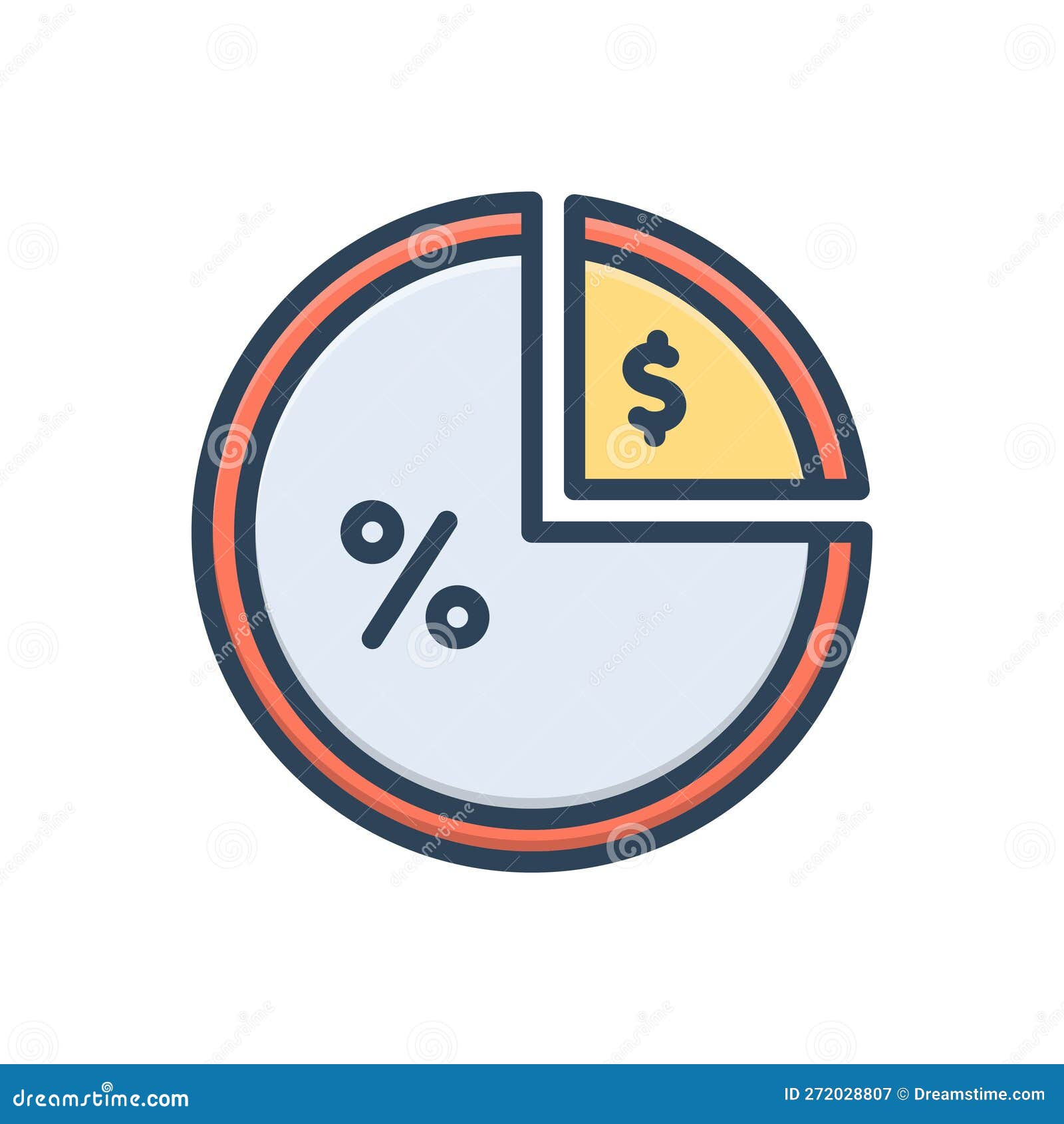 Color Illustration Icon for Ratio, Proportion and Fraction Stock ...