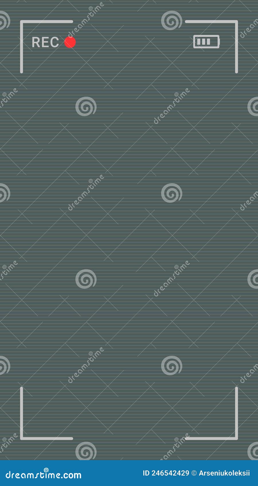 9:16 Ratio Video Camera Vertical Frame. Camcorder Ui Overlay Stock ...