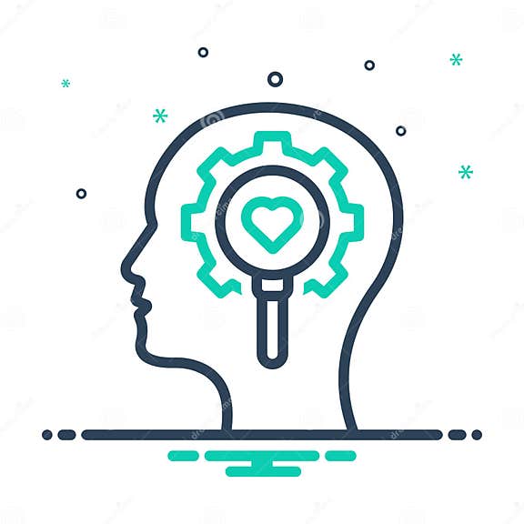 Mix Icon for Rational, Logical and Creativity Stock Illustration ...