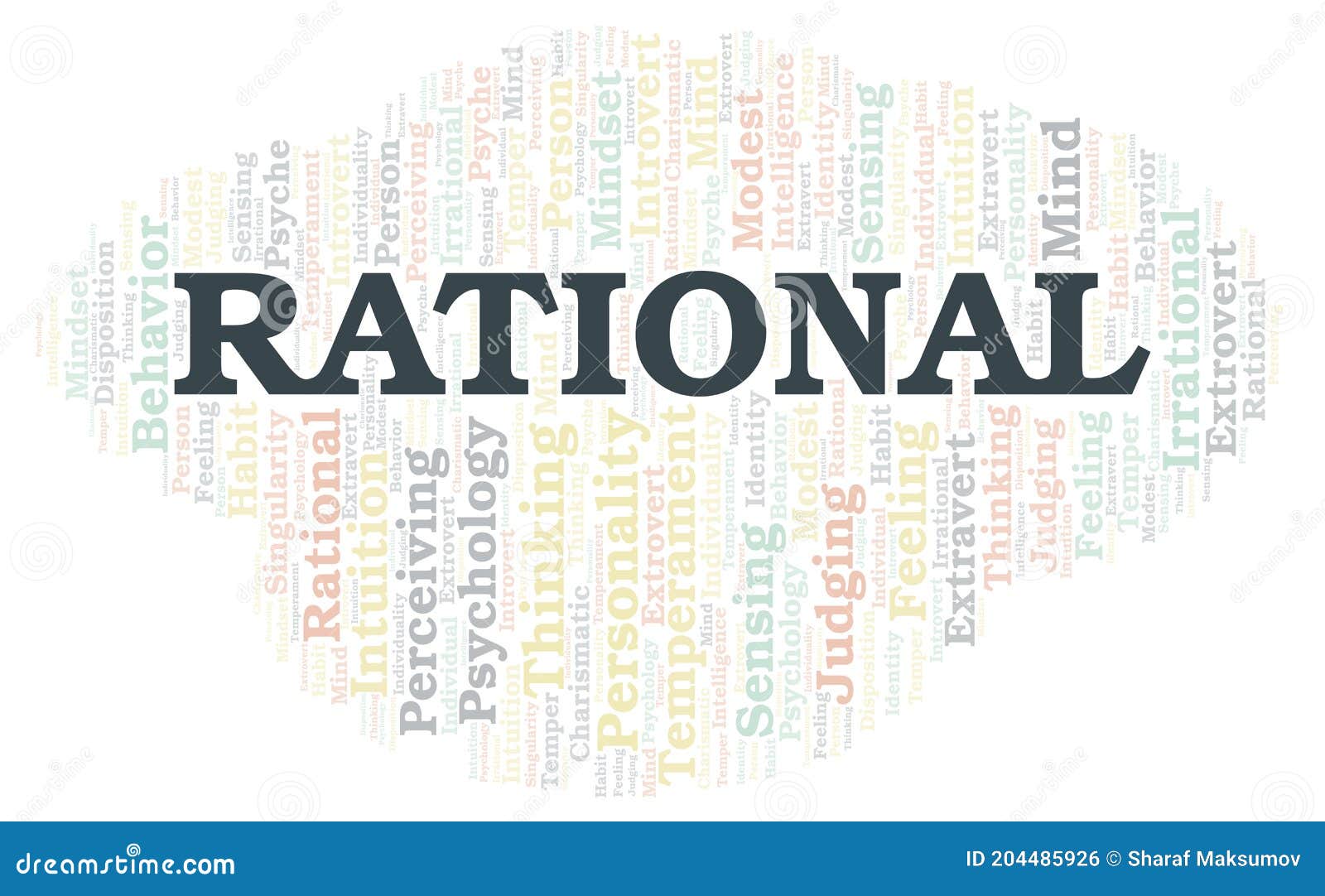 Rational Typography Word Cloud Create with the Text only. Stock ...