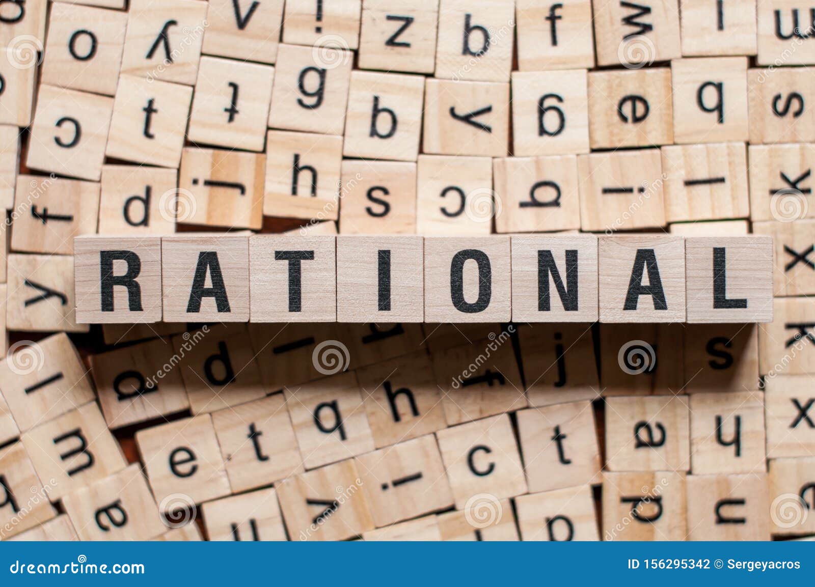 RATIONAL word concept stock photo. Image of background - 156295342