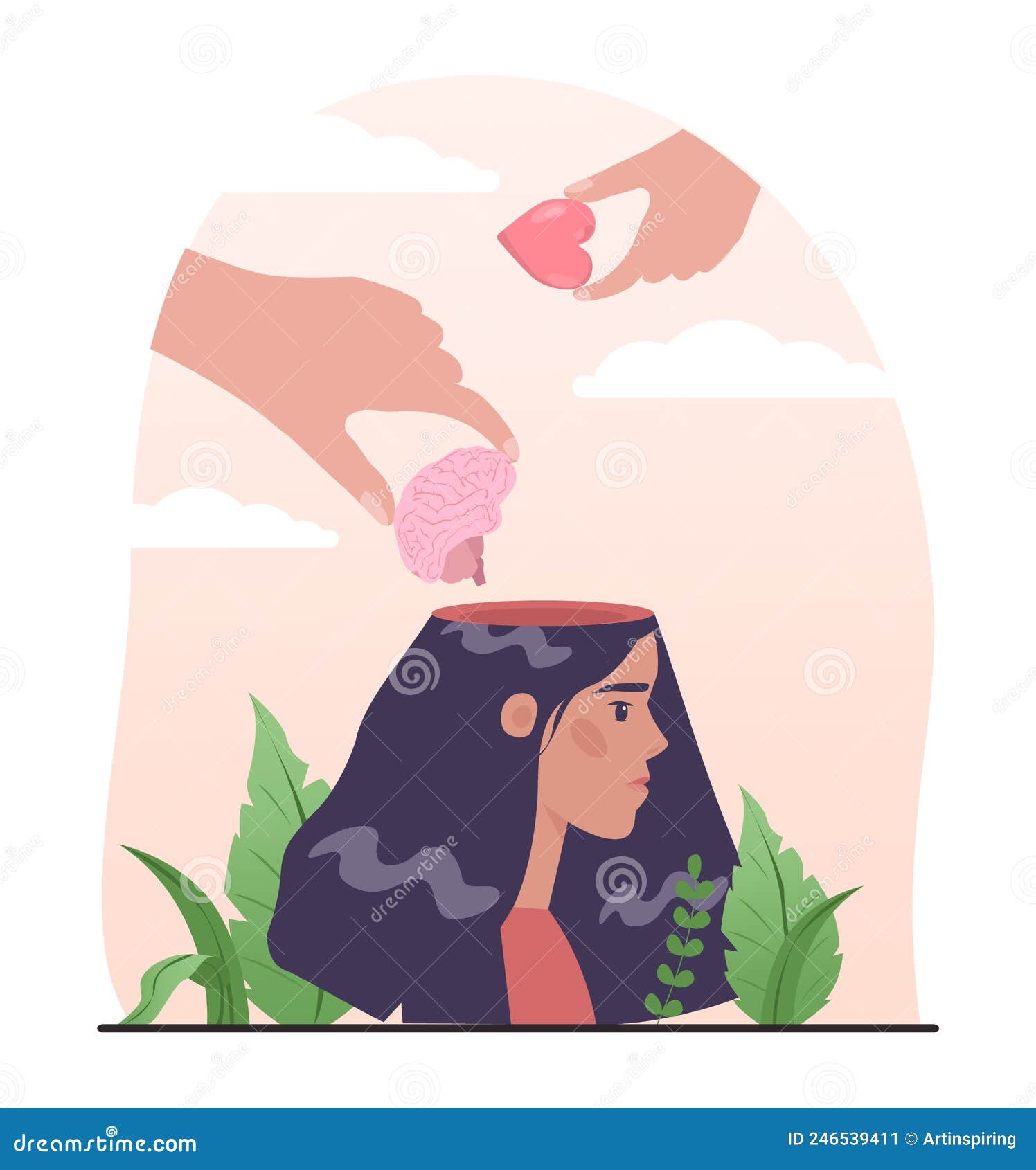 Rationalism Set. Logical And Structural Thinking. Mind Behavior Cartoon ...