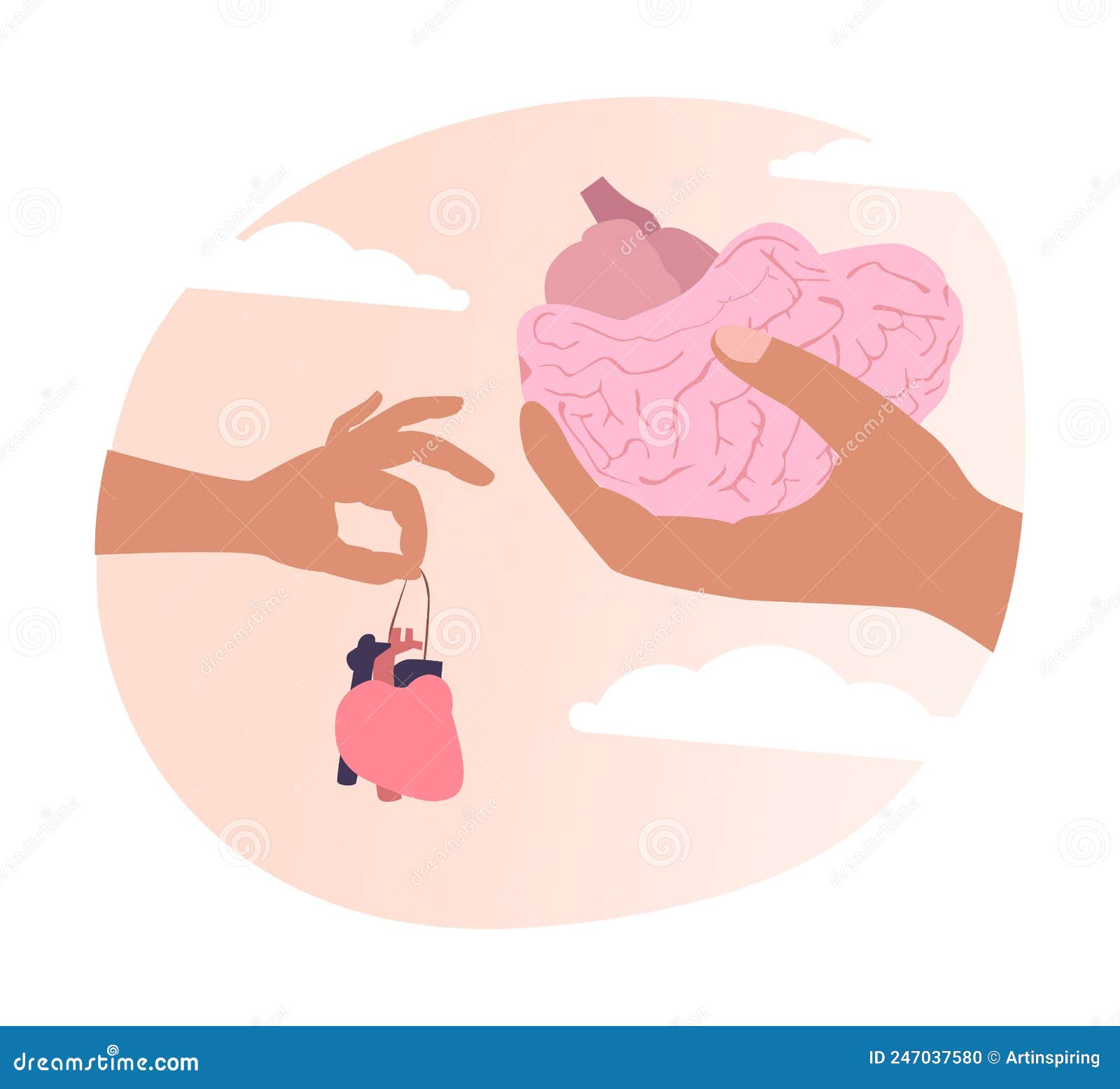 Rationalism Set. Logical And Structural Thinking. Mind Behavior Vector ...