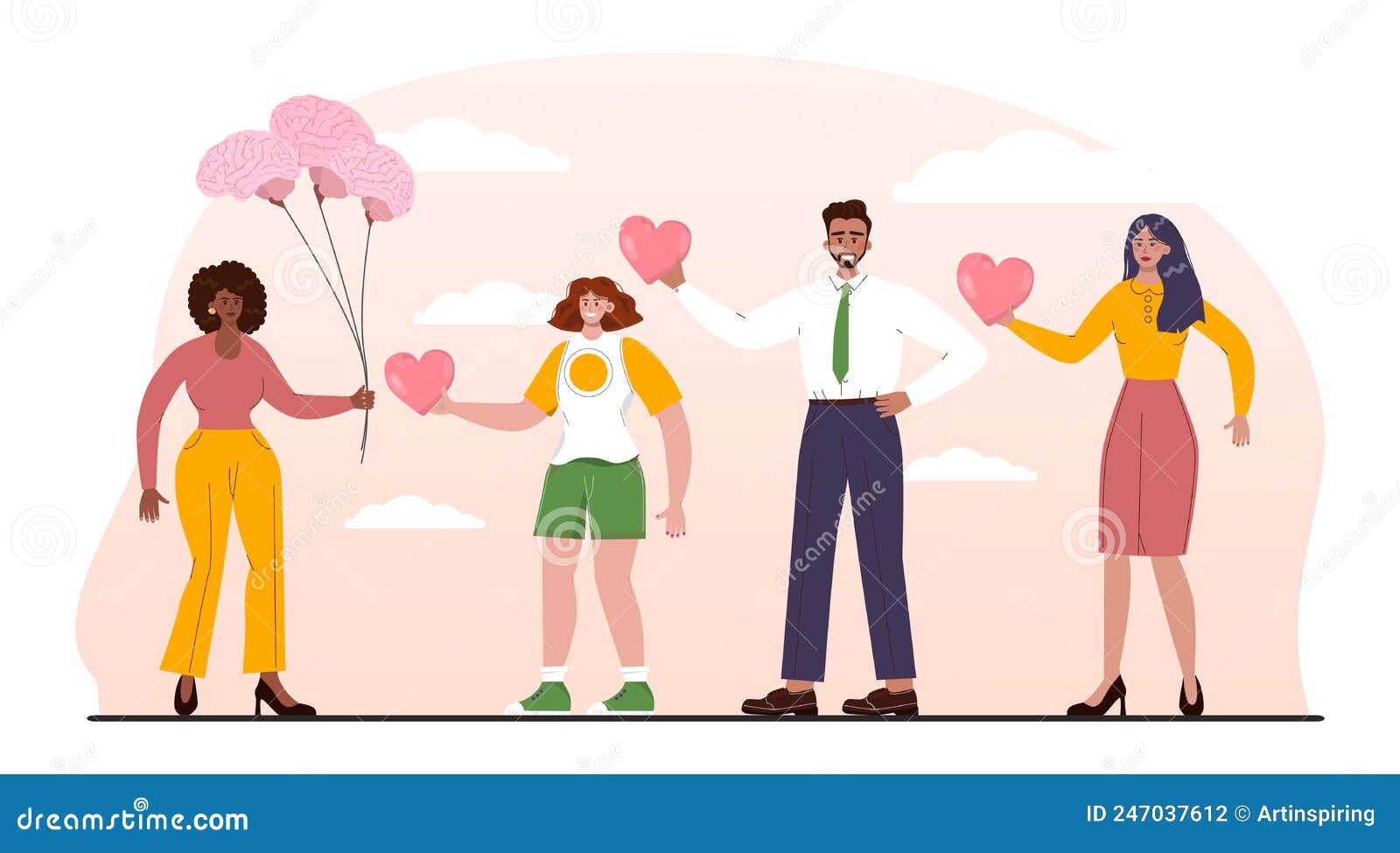 Rationalism Set. Logical And Structural Thinking. Mind Behavior Vector ...