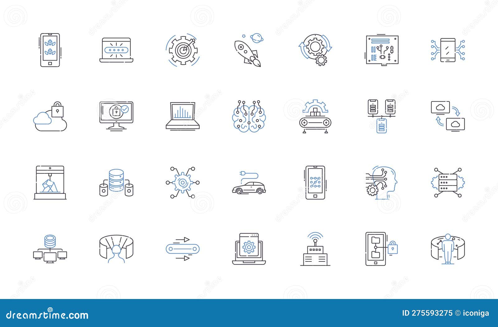 Rationalization Line Icons Collection Efficiency Justification Logic