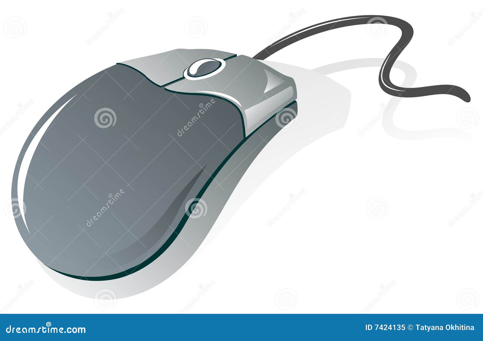 Rato do computador ilustração stock. Ilustração de prata - 7424135