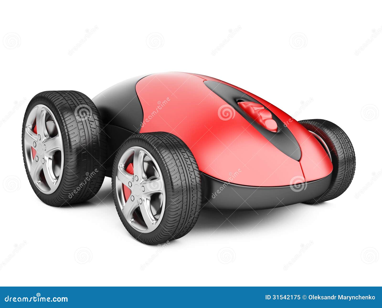 Rato Do Computador Com Rodas Ilustração Stock - Ilustração de estiloso ...