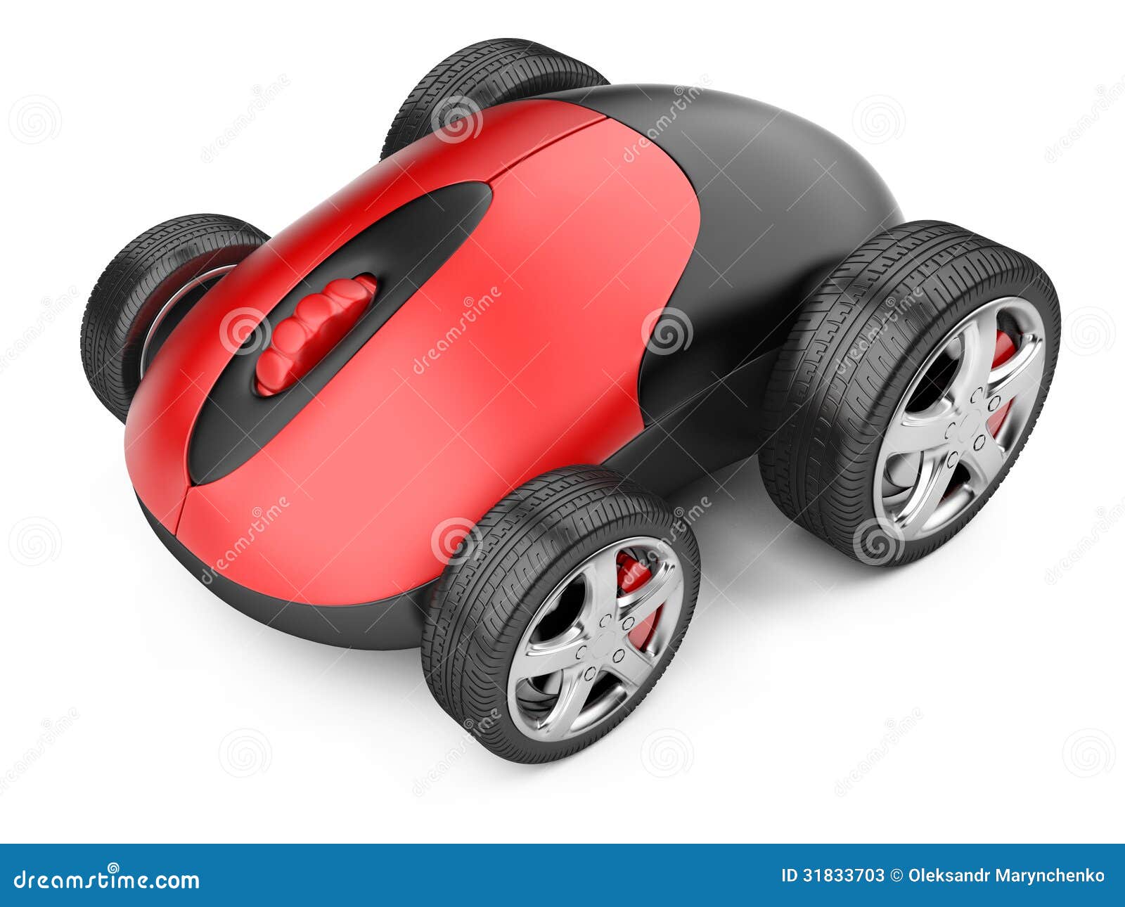 Rato Do Computador Com Rodas Ilustração Stock - Ilustração de wireless ...