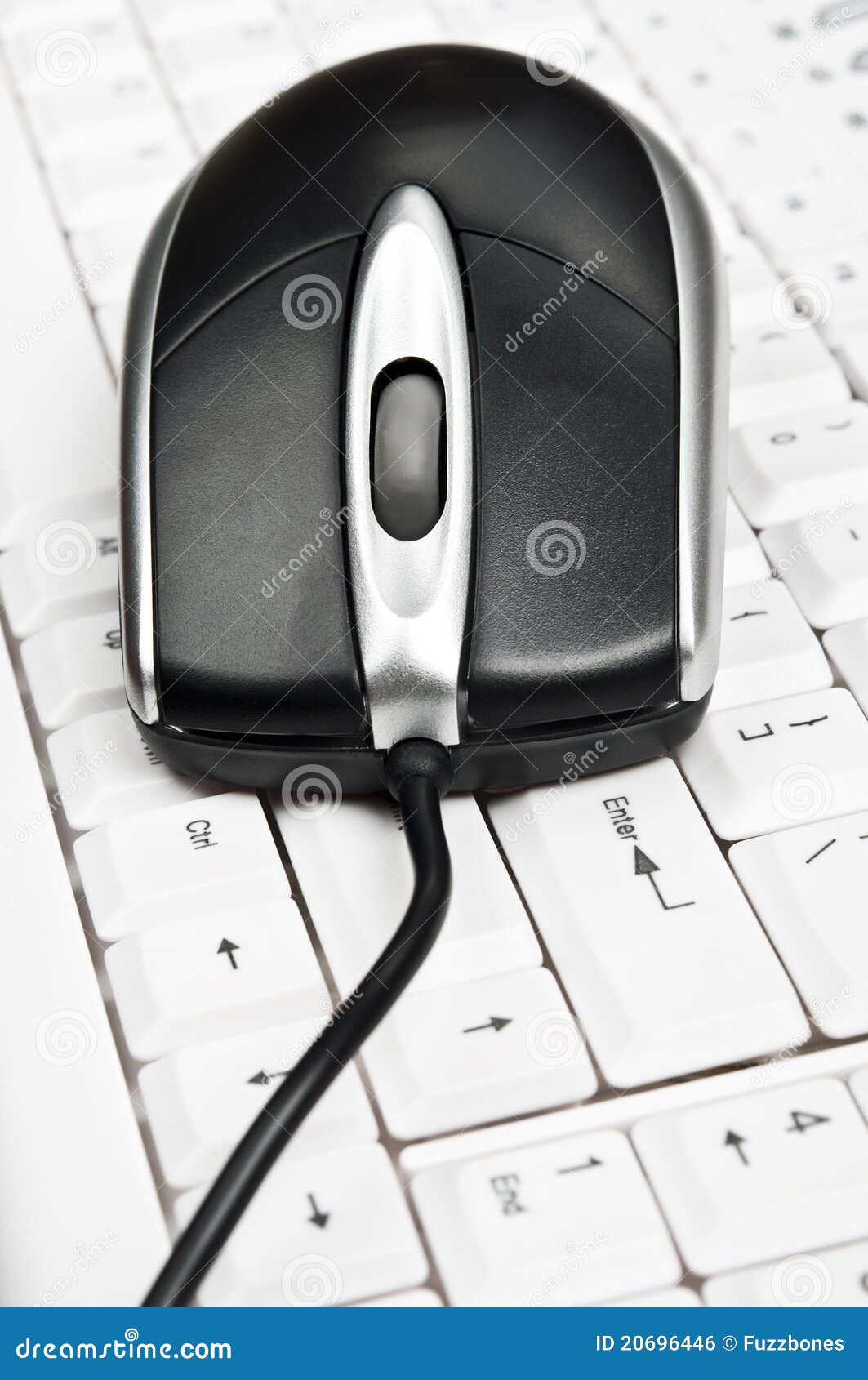 Rato do PC no teclado foto de stock. Imagem de rato, tecla - 20696446