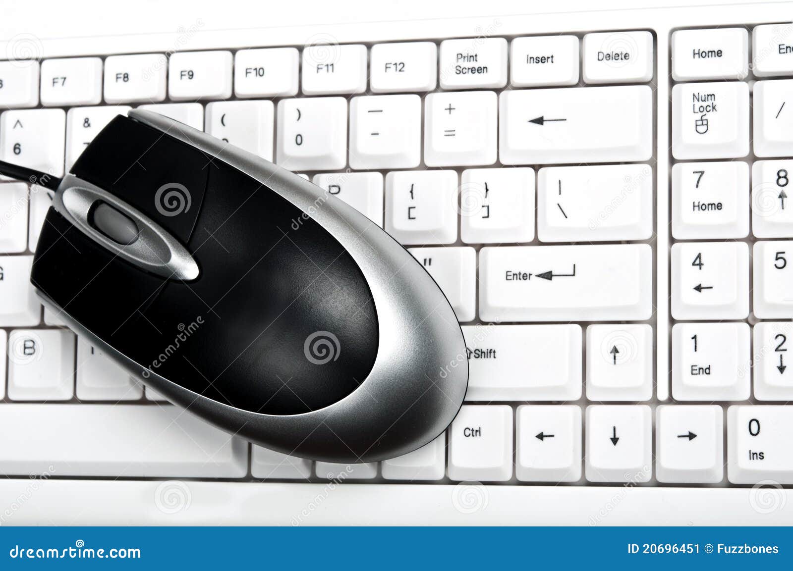 Rato do PC no teclado imagem de stock. Imagem de macro - 20696451