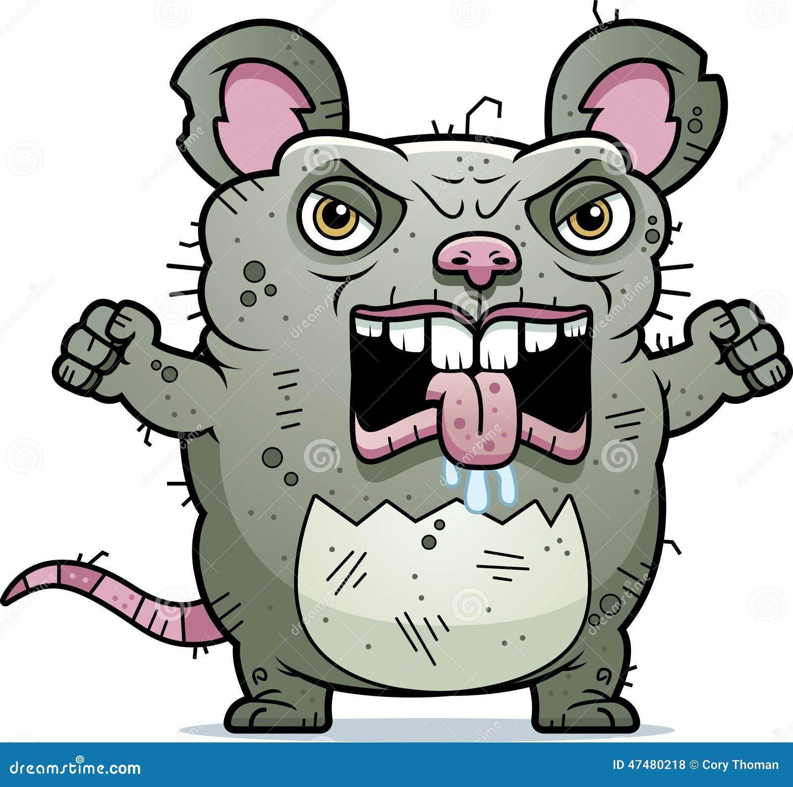 Rato feio irritado ilustração do vetor. Ilustração de grampo - 47480218
