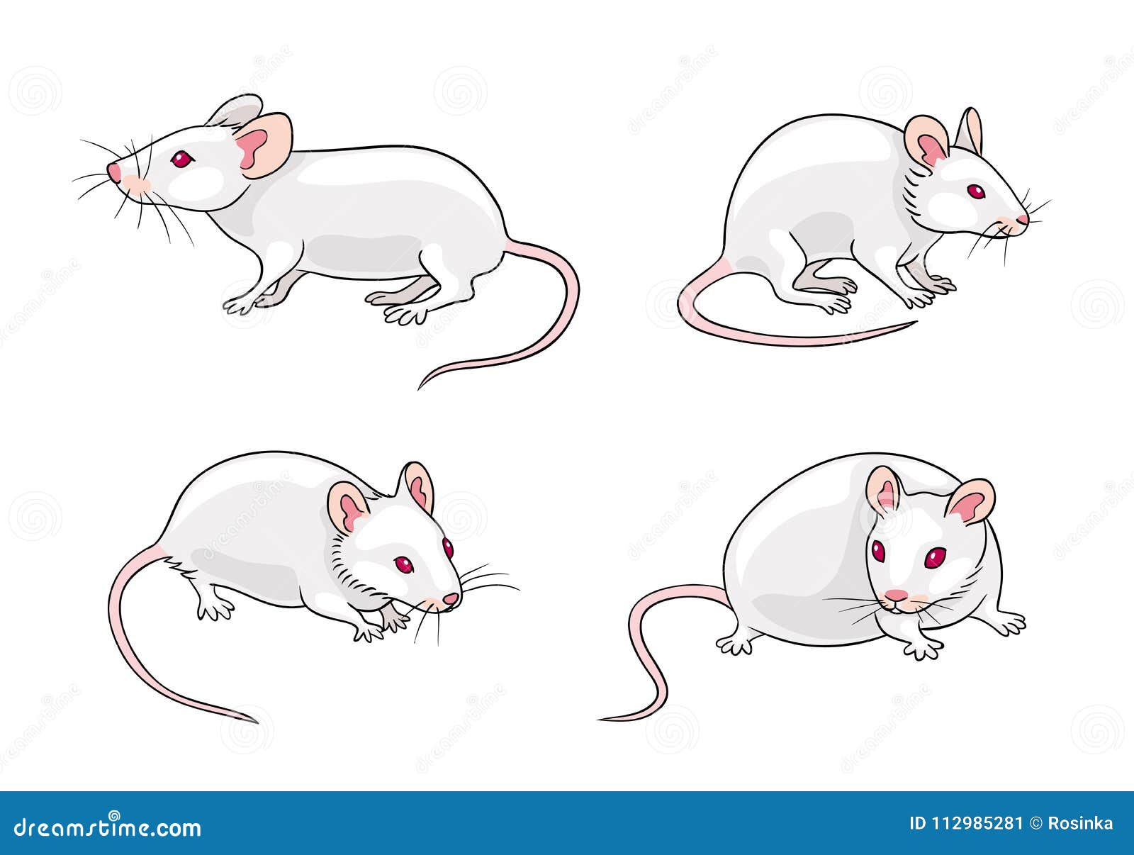 Ratones Blancos - Ejemplo Del Vector Ilustración del Vector ...